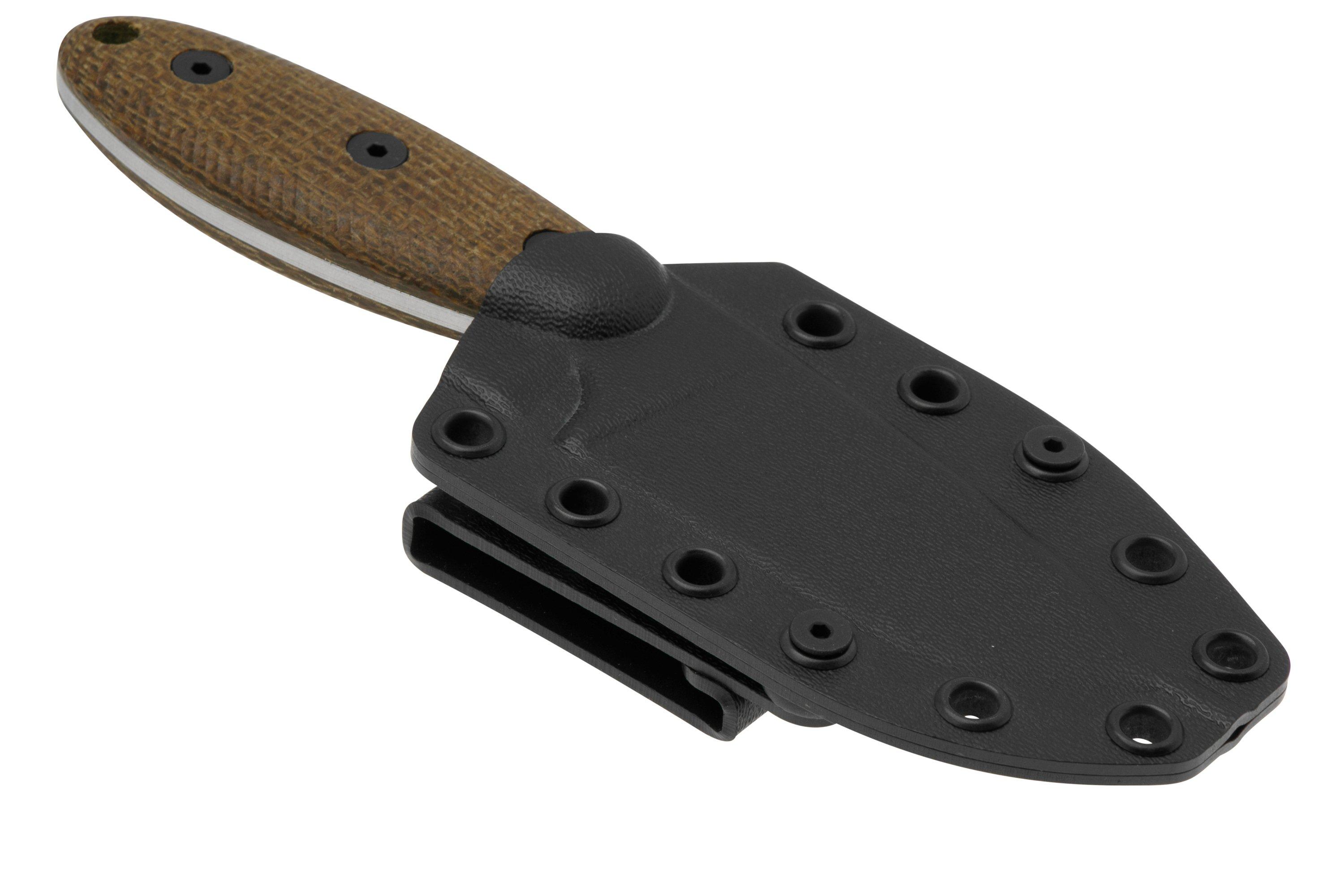 ESEE Sencillo ESEE-SENCILLO-A2, A2 Droppoint, 3D Burlap Mircarta Handle ...