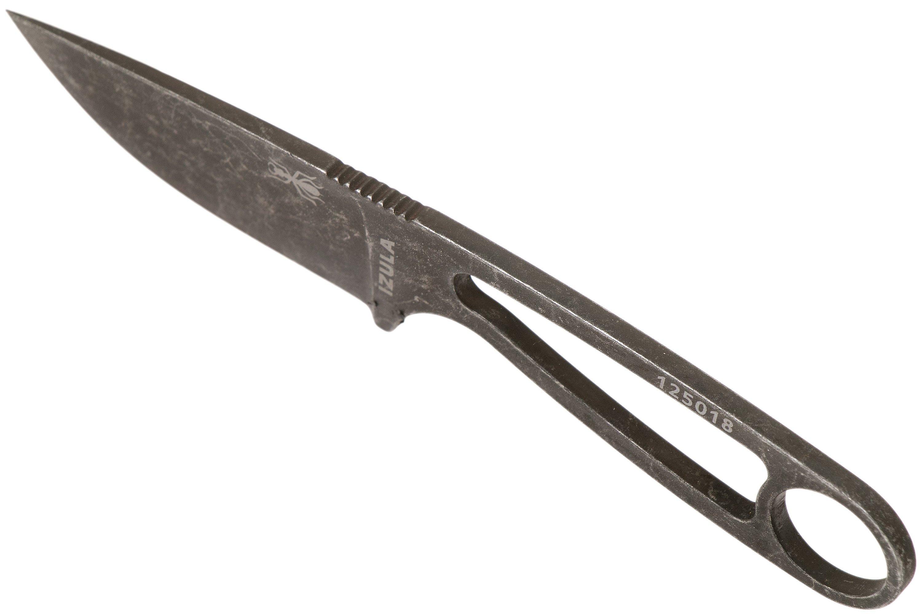 ESEE Izula Black Oxide IZULA-BBO neck knife with black sheath + belt ...