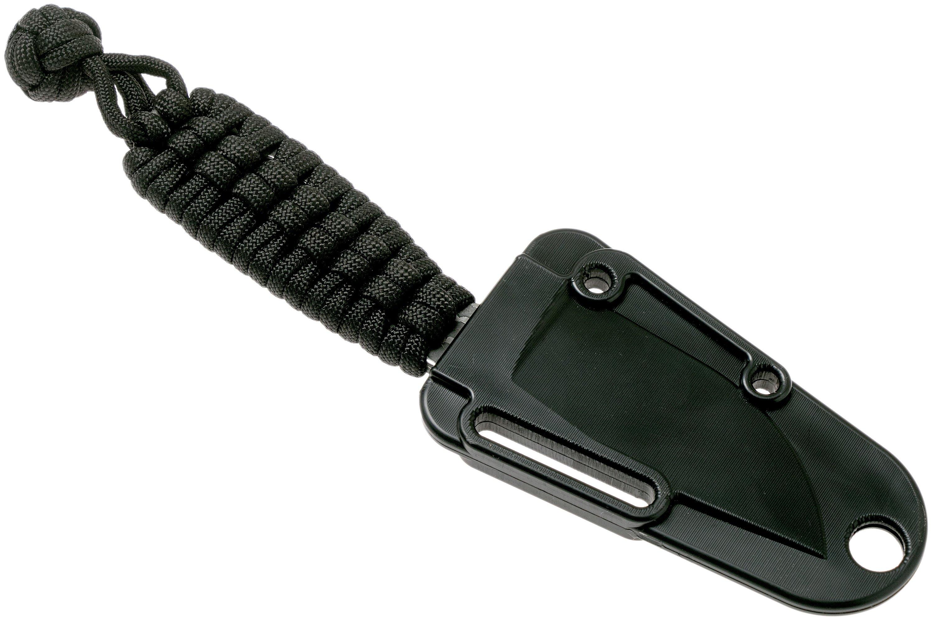 ESEE Izula Damascus Paracord neck knife, IZULA-DAM-PBK | Advantageously ...