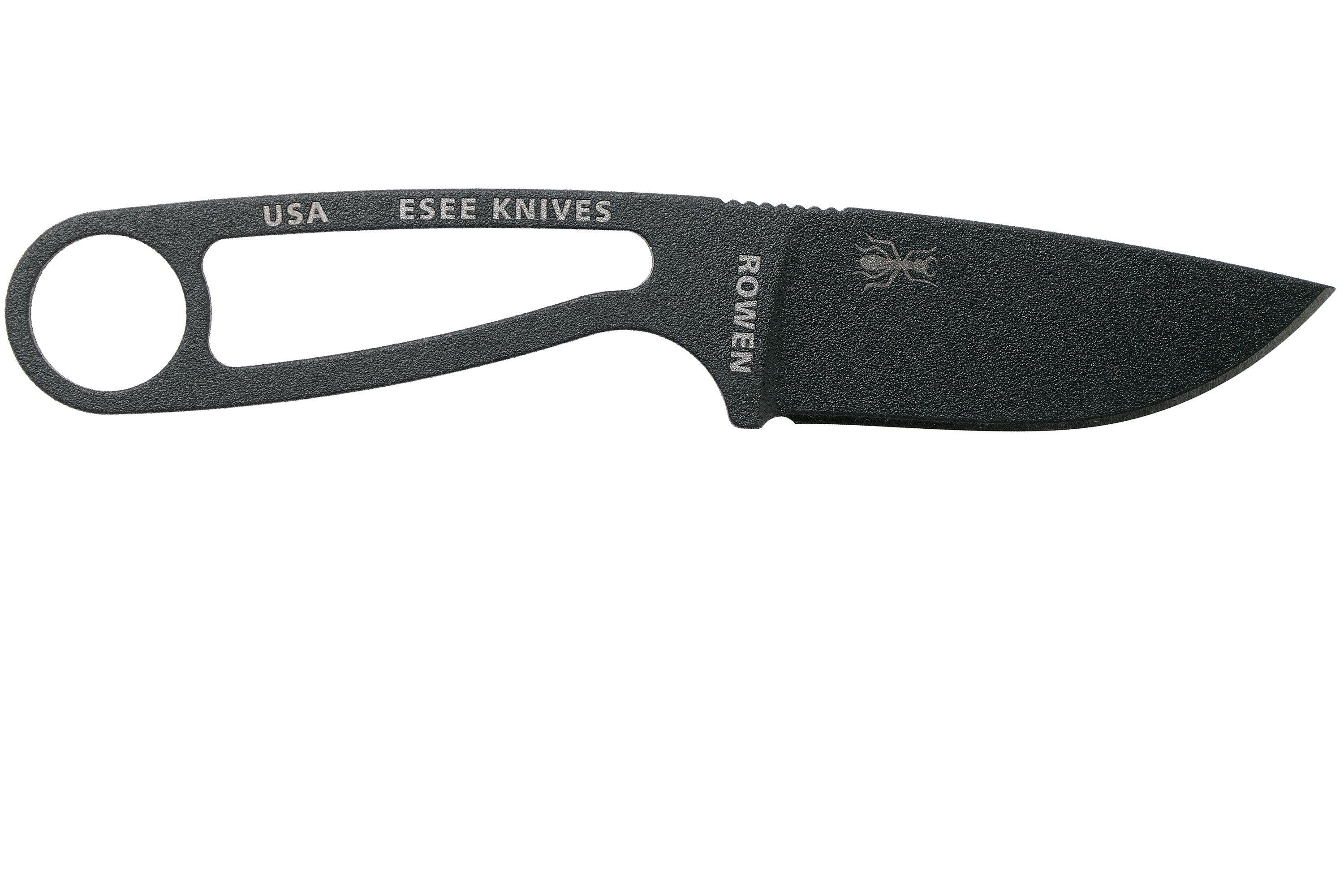 ESEE Izula Tactical Gunsmoke IZULA-TG-B neck knife with black sheath ...