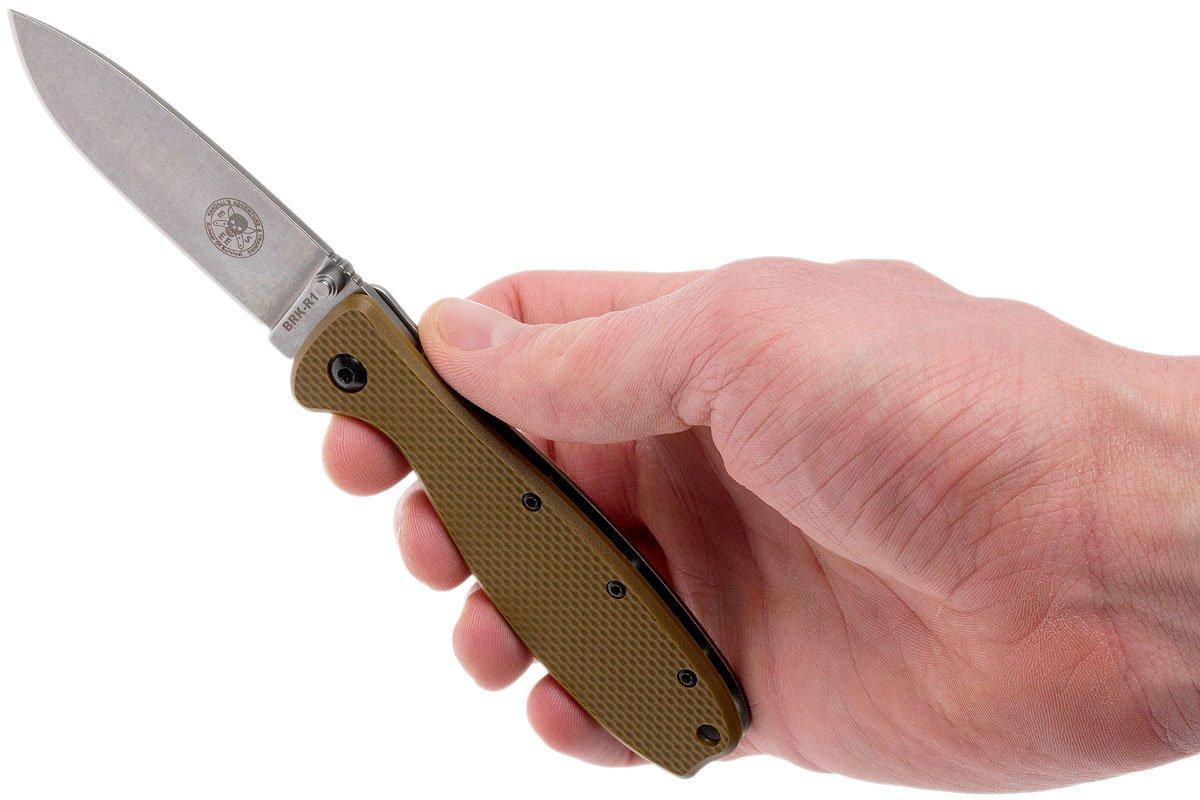 Esee Knives Zancudo D2 Coyote Brown Stonewashed Brkr2cb Pocket Knife