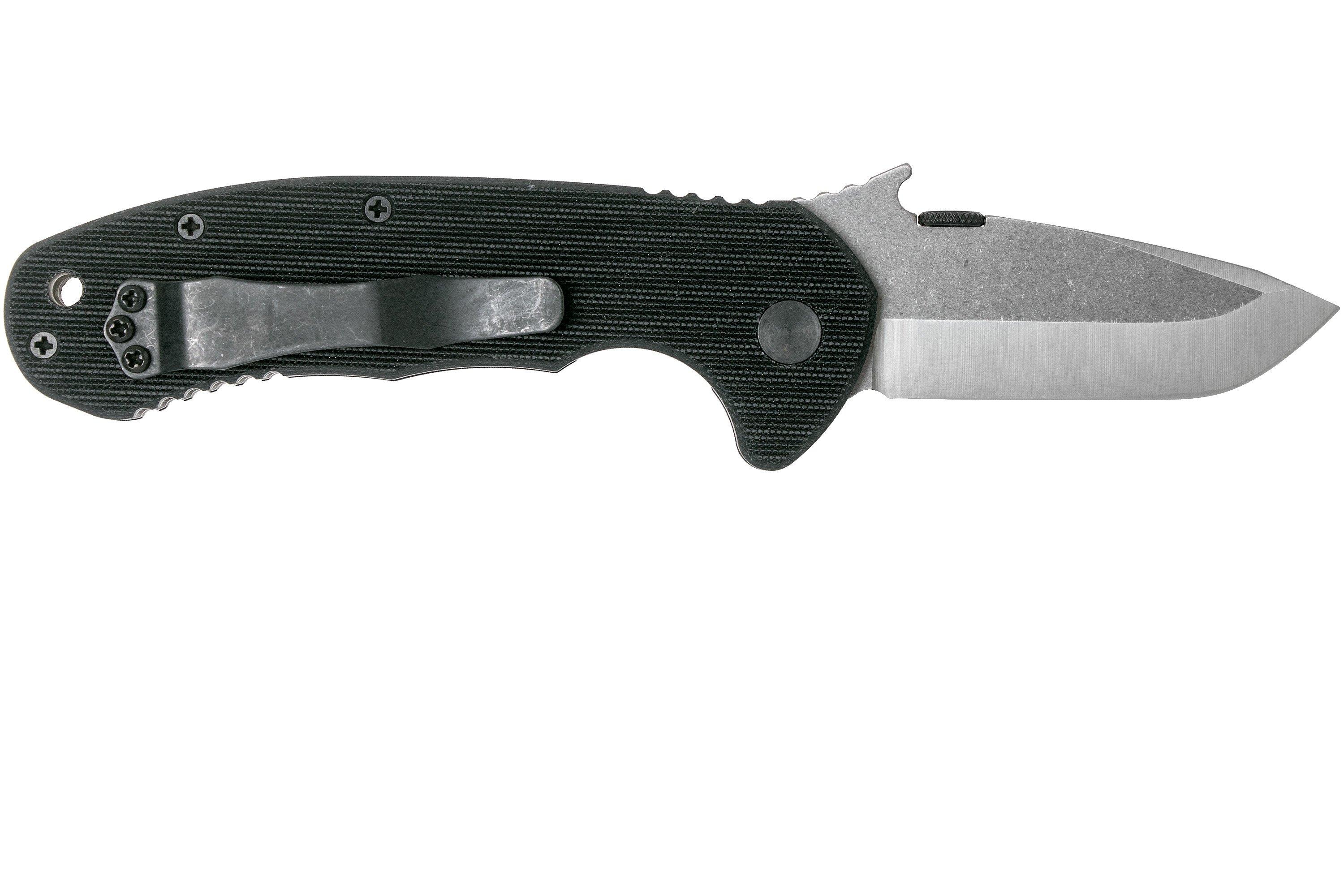 Emerson CQC-14-SF Snubby, stonewashed and black | Advantageously ...