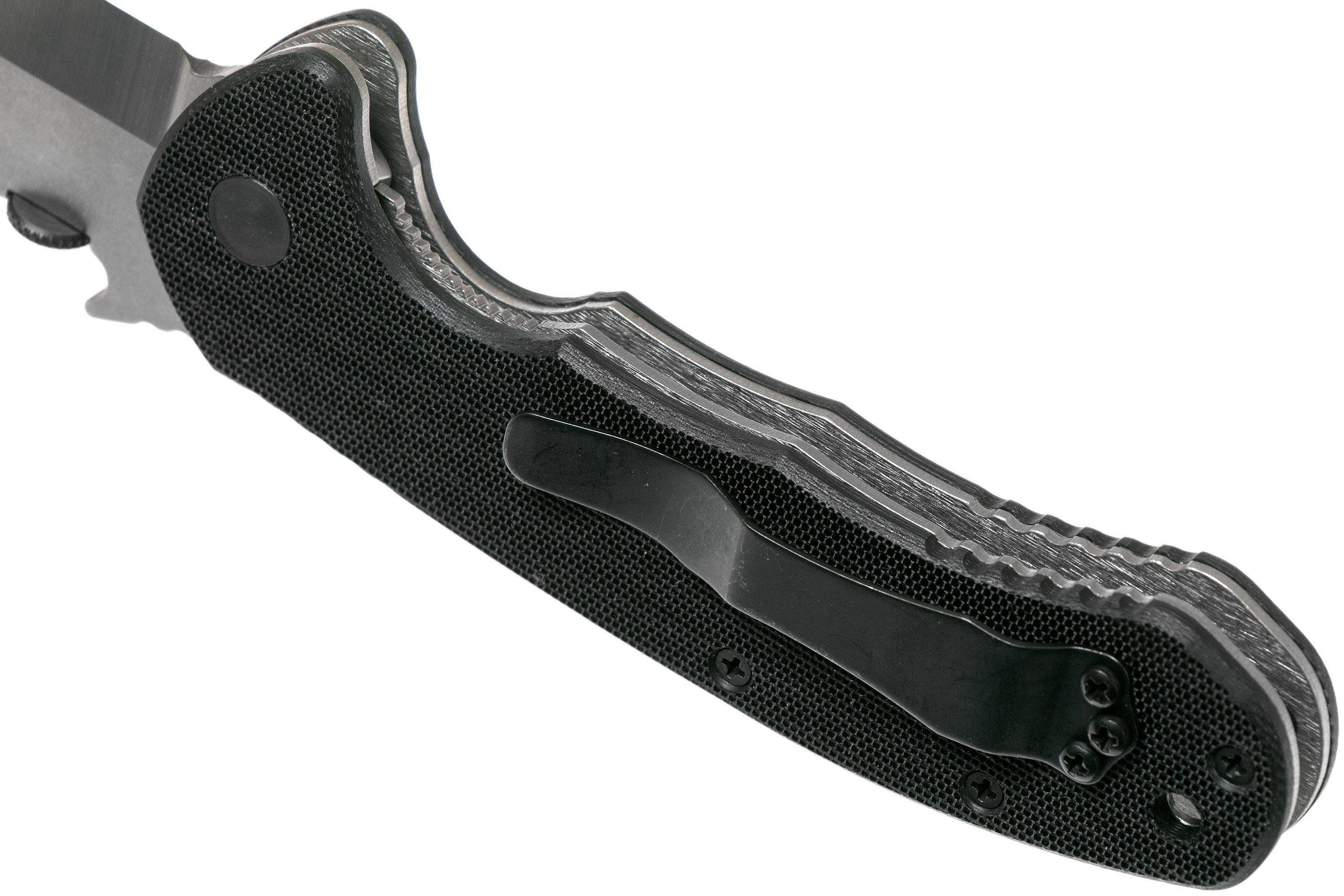 Emerson CQC-14-SF Snubby, stonewashed and black | Advantageously ...