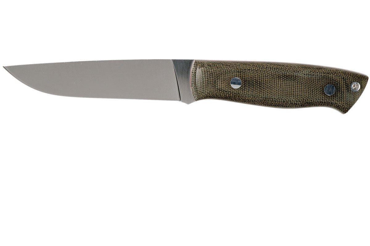 EnZo Trapper 115 - Elmax Flat - Green Canvas Micarta - 2067 with ...