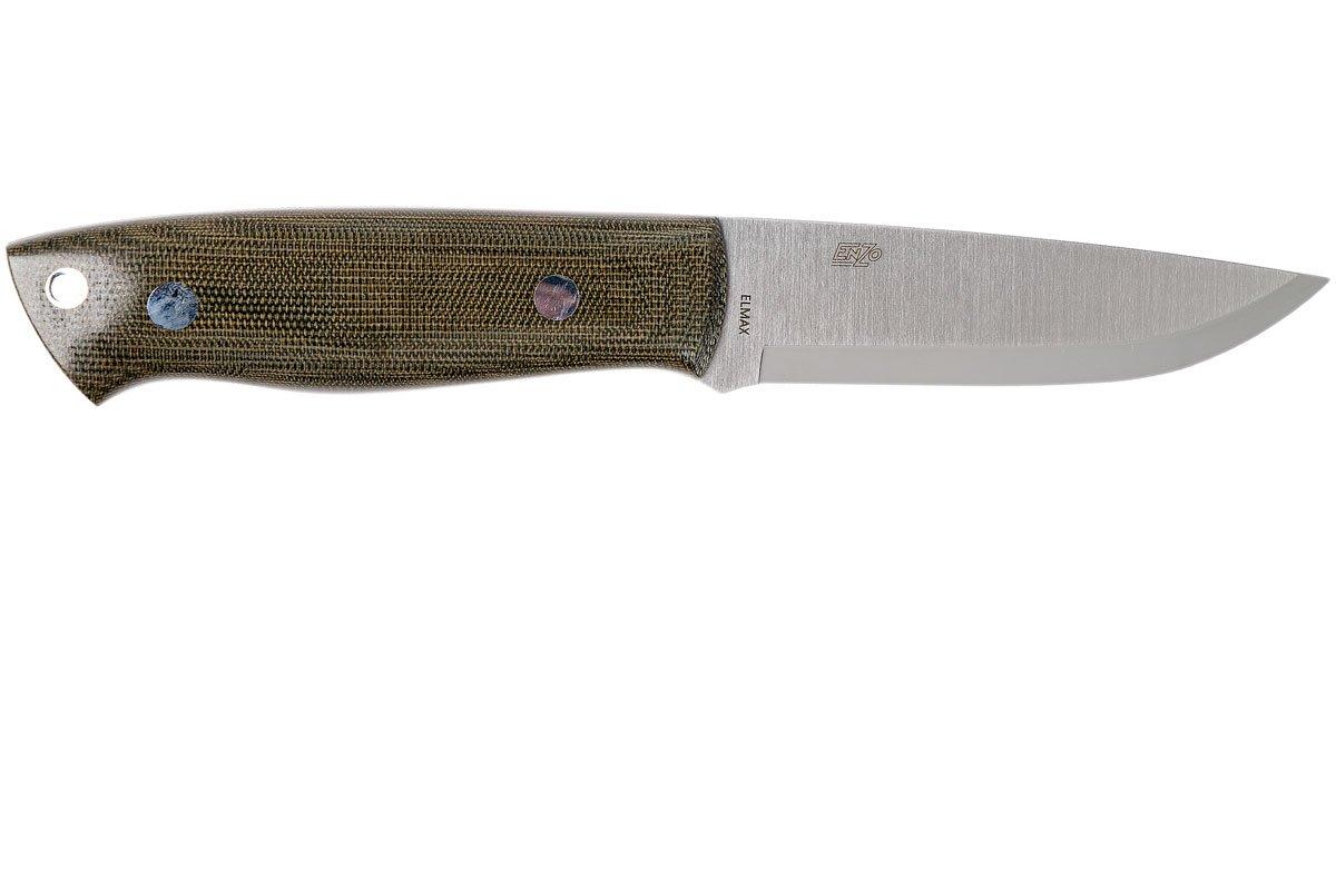 EnZo Trapper 95 - Elmax Scandi - Green Canvas Micarta - 2092 with ...