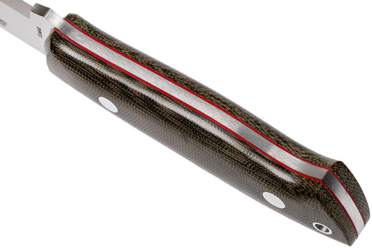 EnZo Trapper 95 - Elmax Scandi - Green Canvas Micarta - 2092 with ...