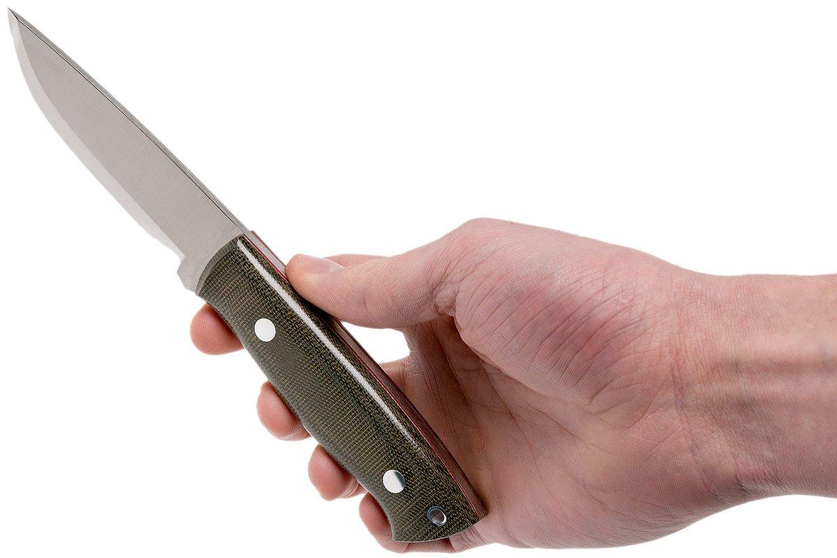 EnZo Trapper 95 - Elmax Scandi - Green Canvas Micarta - 2092 with ...