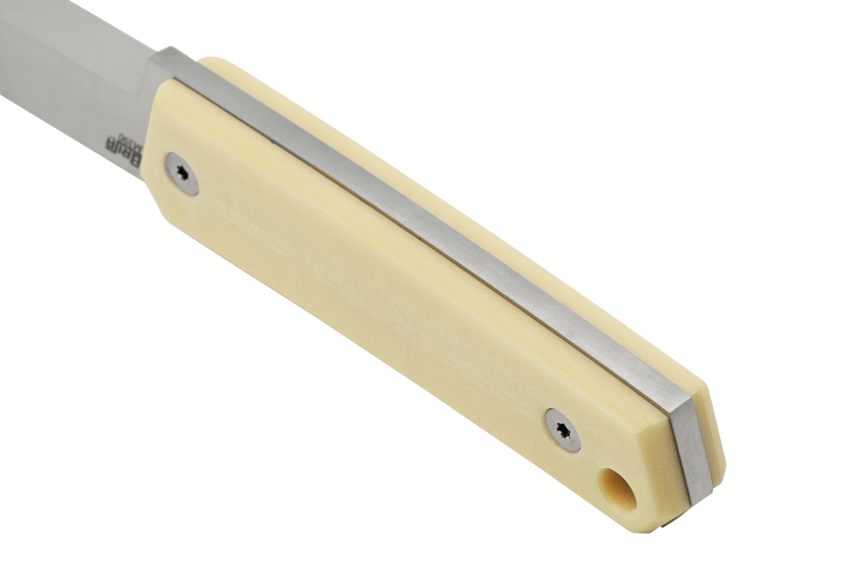 Brisa Kwaiken 90, M390 Scandi Tanto, Ivory Micarta, fixed knife ...