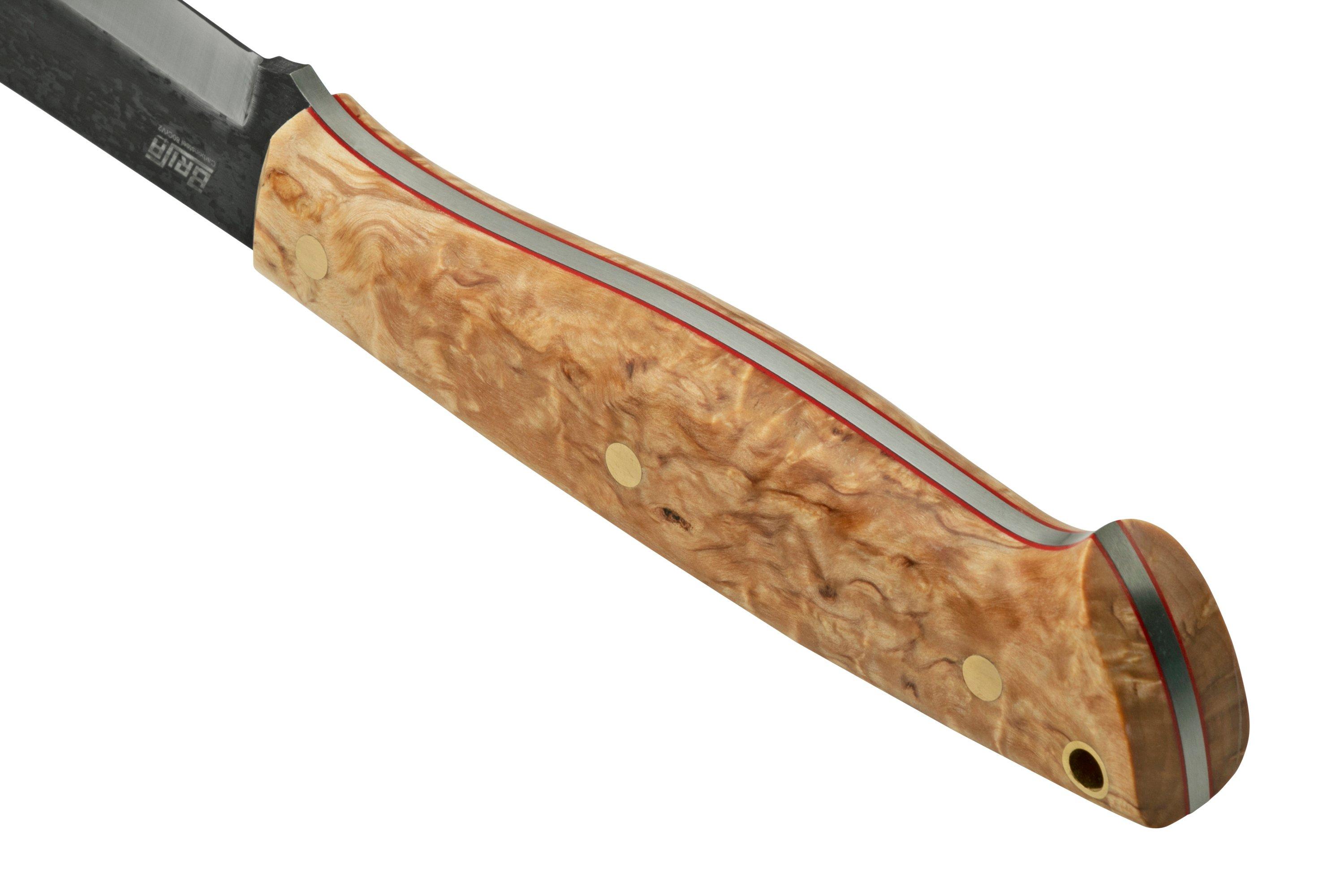BRISA Bigmuk 391, Stabilized Curly Birch, outdoor knife ...