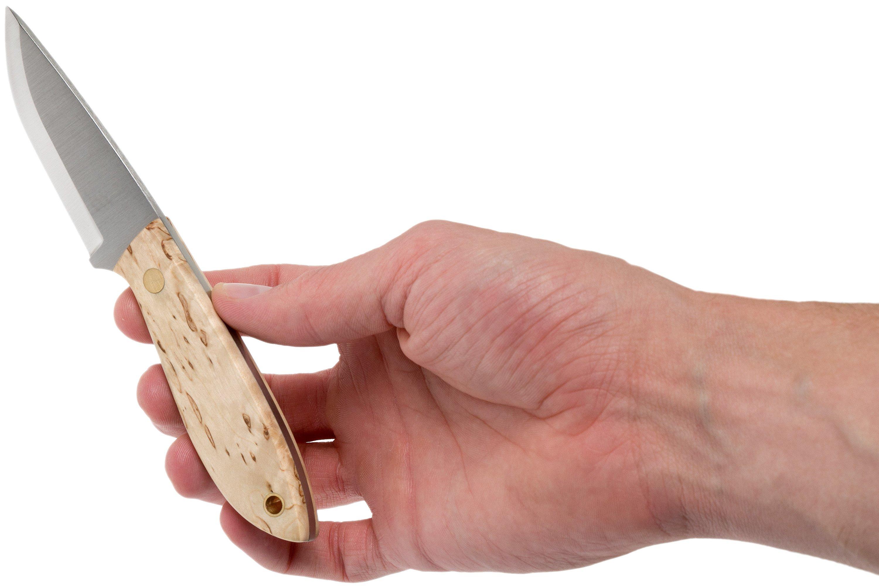 Brisa Bobtail 80 Curly birch handle, 12C27 scandi, Multicarry sheath ...