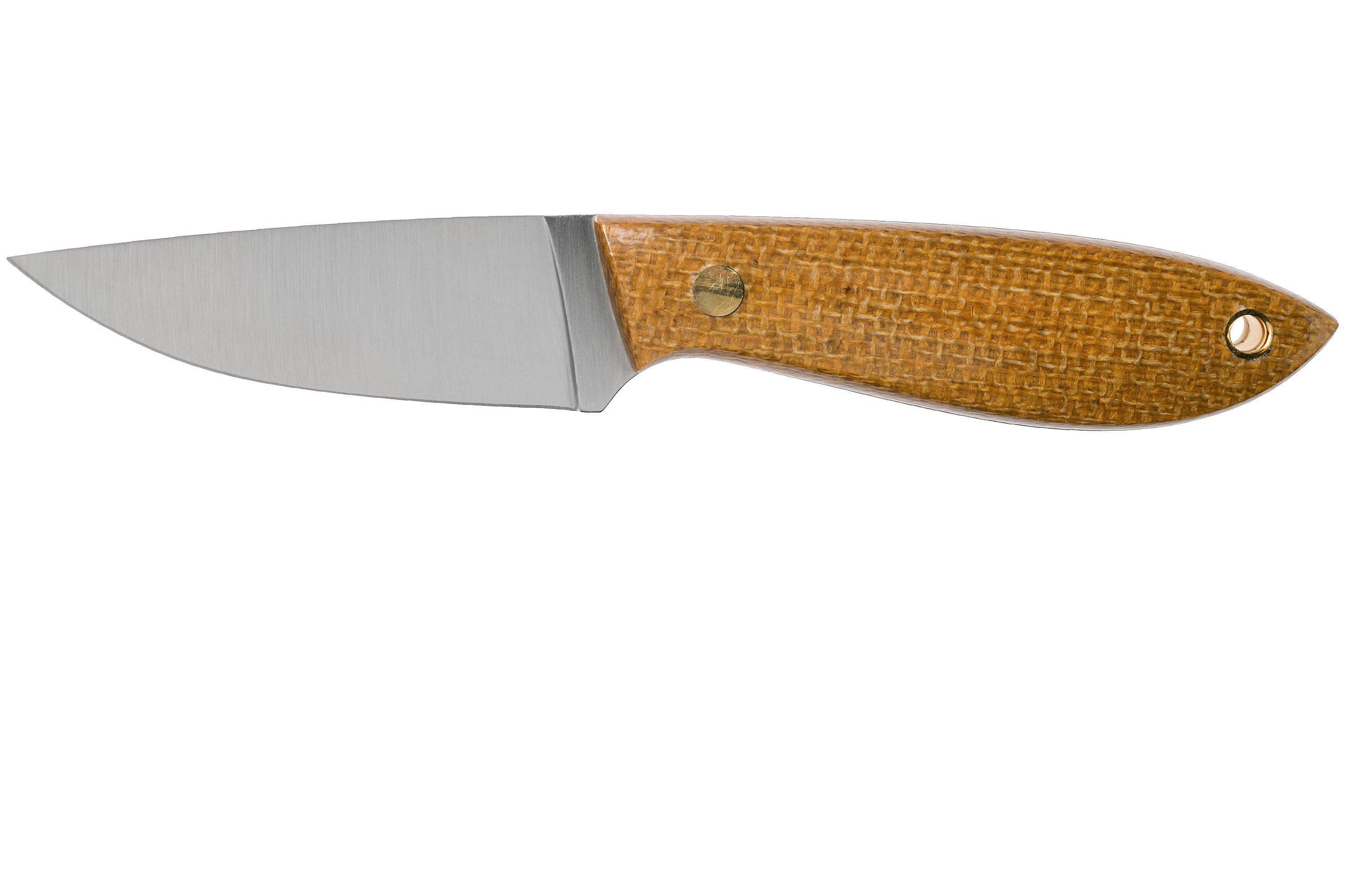 Brisa Bobtail 80 mustard micarta handle, 12C27, Multi-carry sheath 9951 ...