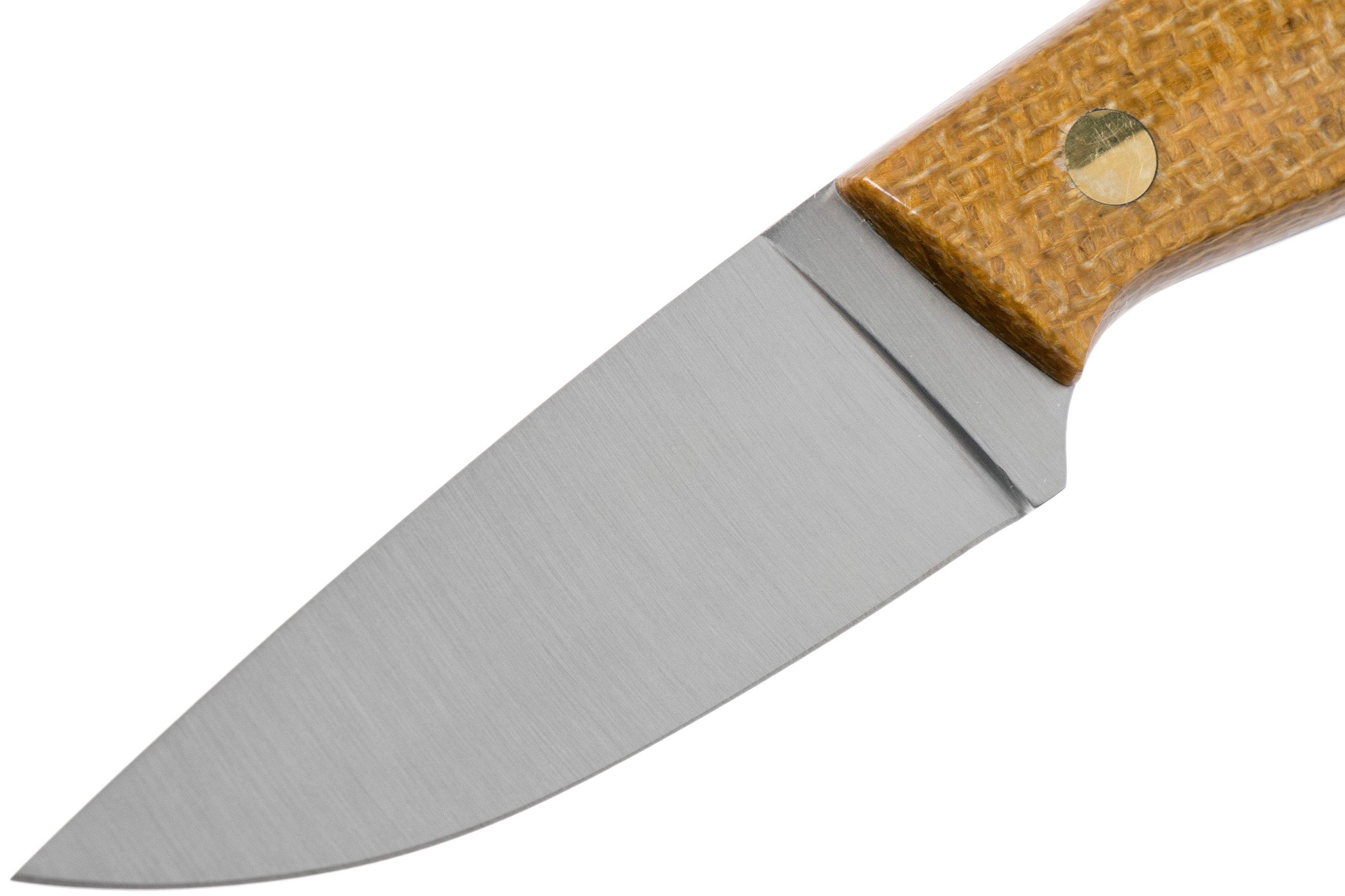 Brisa Bobtail 80 mustard micarta handle, 12C27, Multi-carry sheath 9951 ...