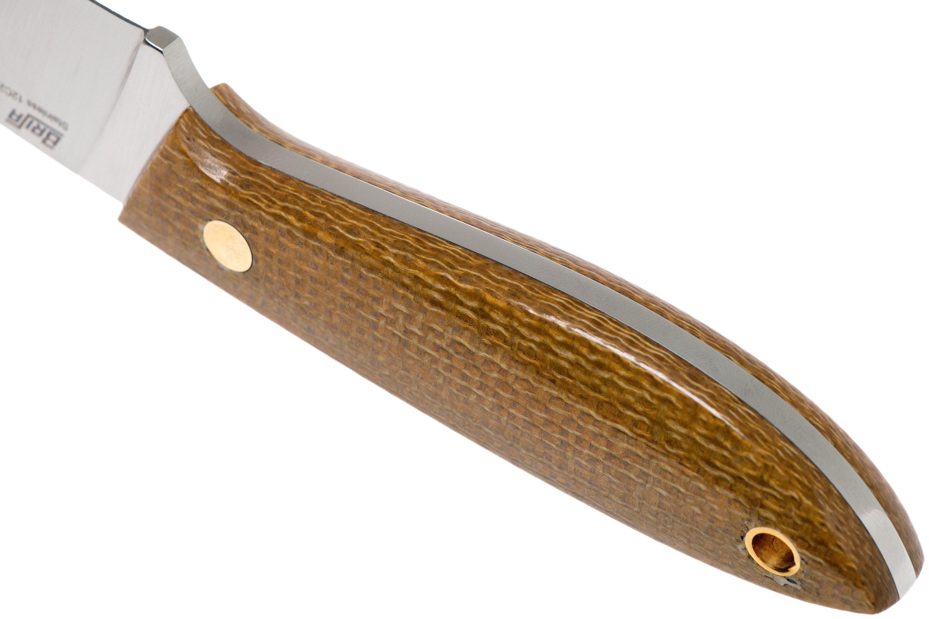 Brisa Bobtail 80 mustard micarta handle, 12C27, Multi-carry sheath 9951 ...
