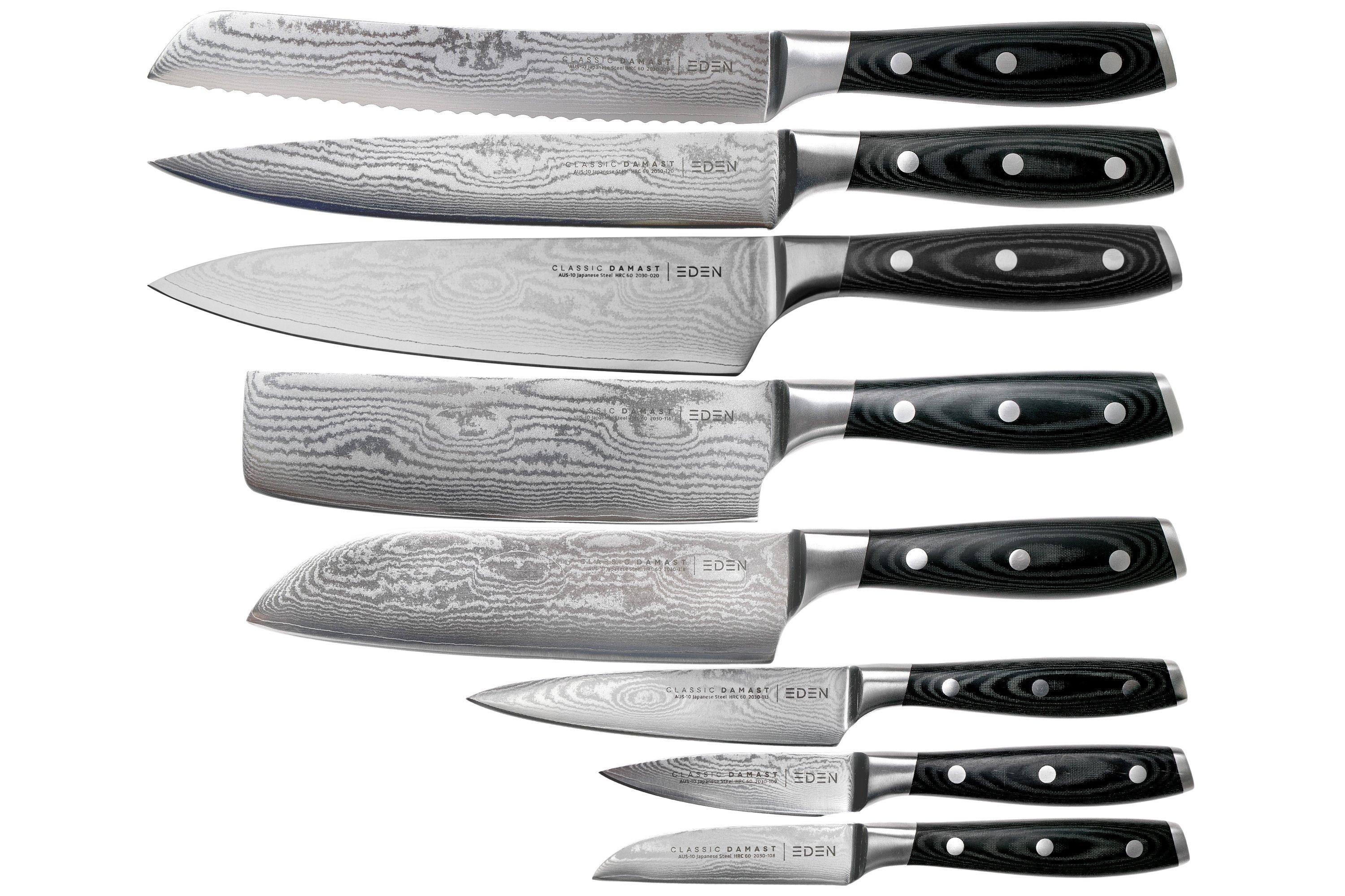 Eden Classic Damast 2030-S08, 8-piece knife set | Advantageously ...