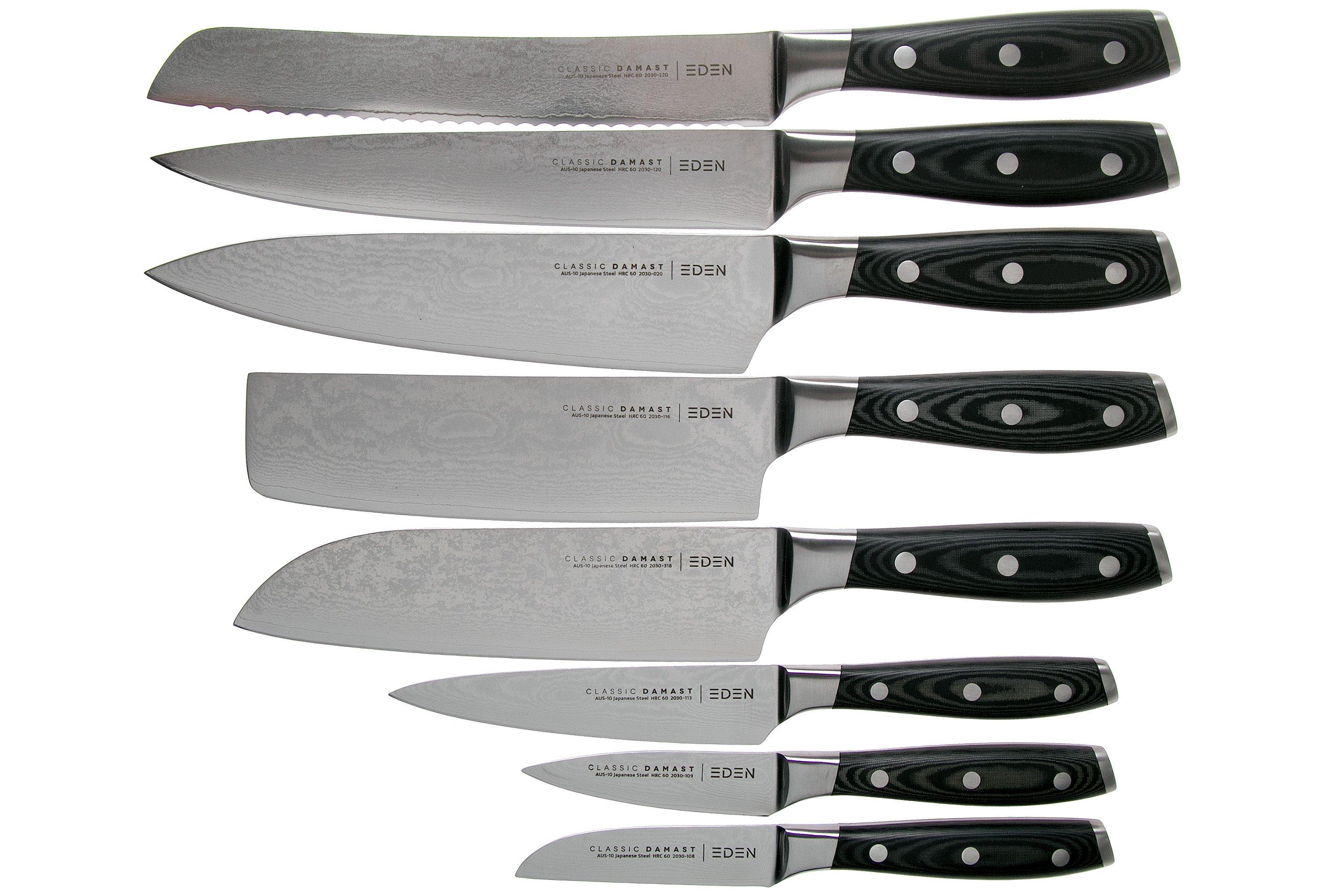 Eden Classic Damast 2030-S08, 8-piece knife set | Advantageously ...