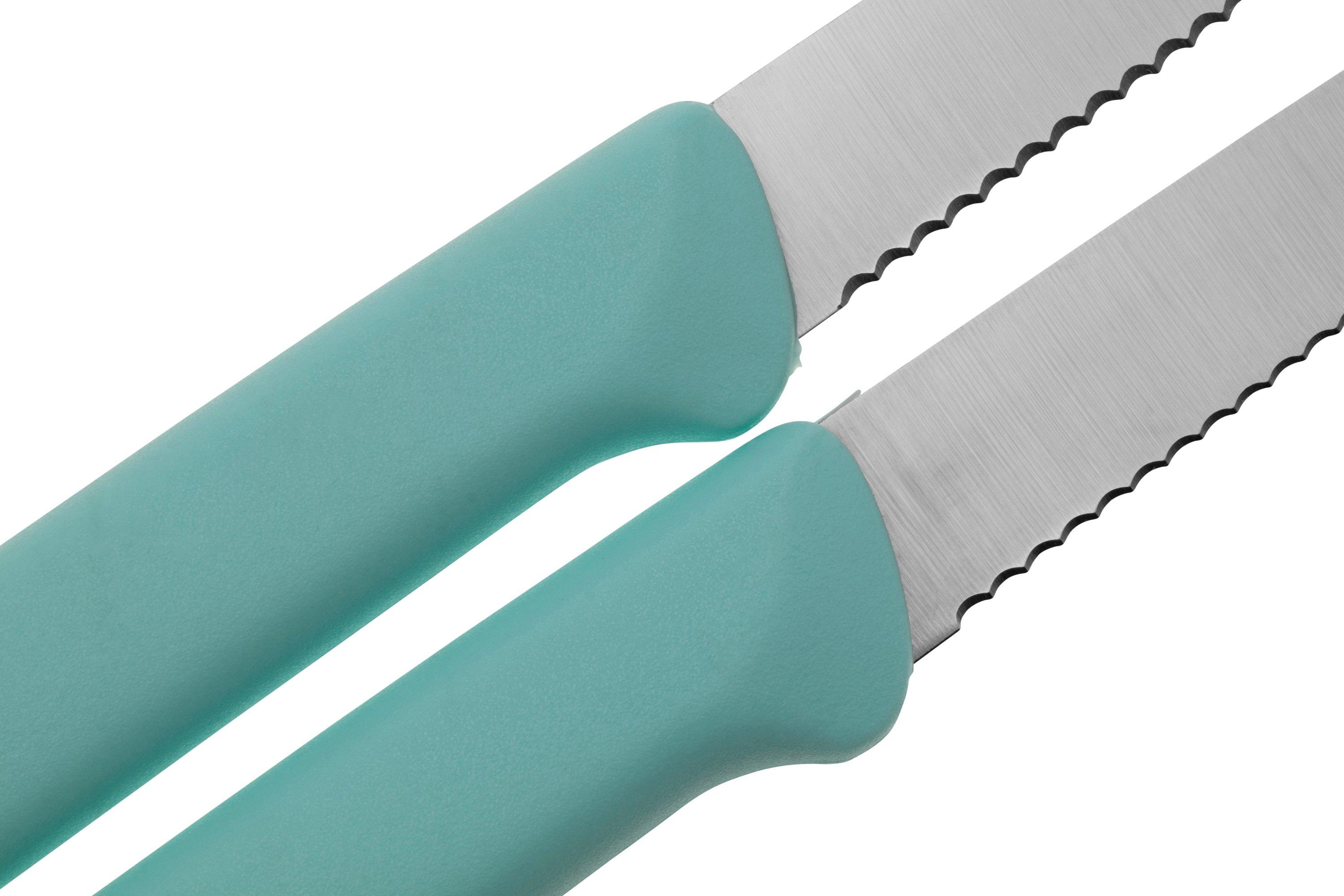Eden serrated vegetable knives, light blue, 9 cm, set of 2 ...