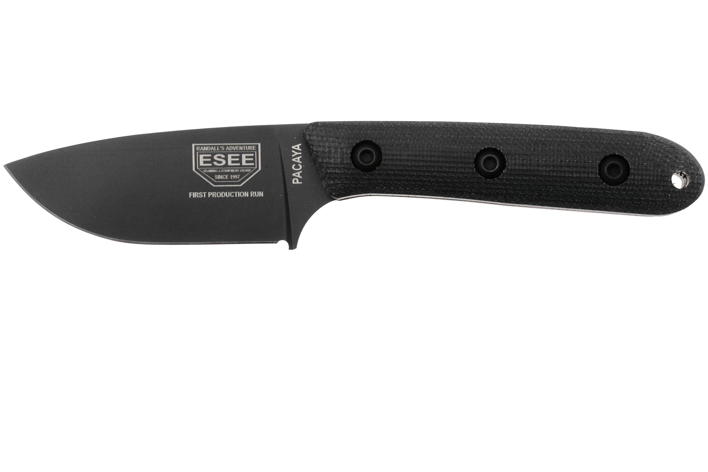 ESEE Pacaya ESEE-PACAYA3V-B Black Canvas Micarta, fixed knife ...
