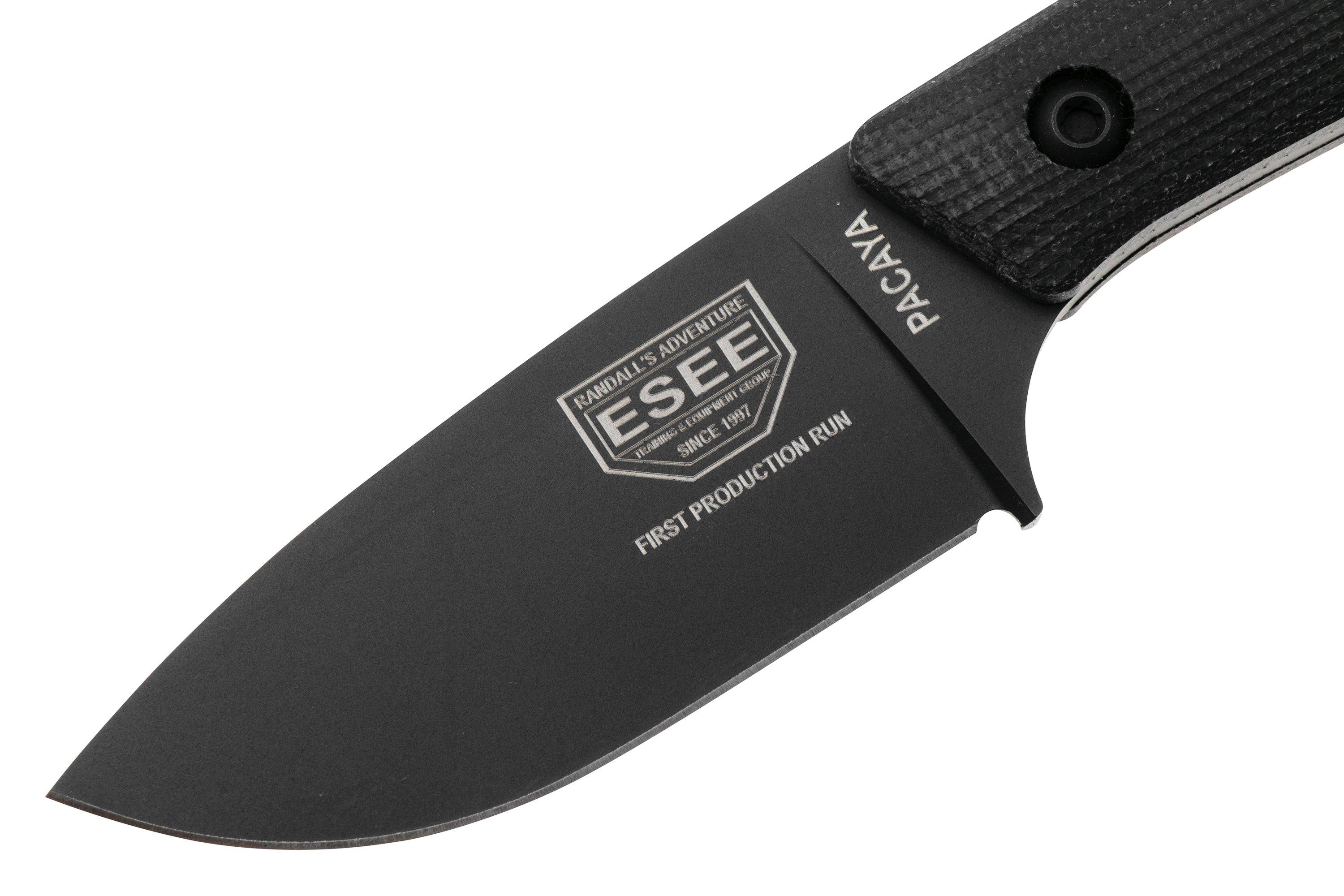 ESEE Pacaya ESEE-PACAYA3V-B Black Canvas Micarta, fixed knife | Advantageously shopping at ...