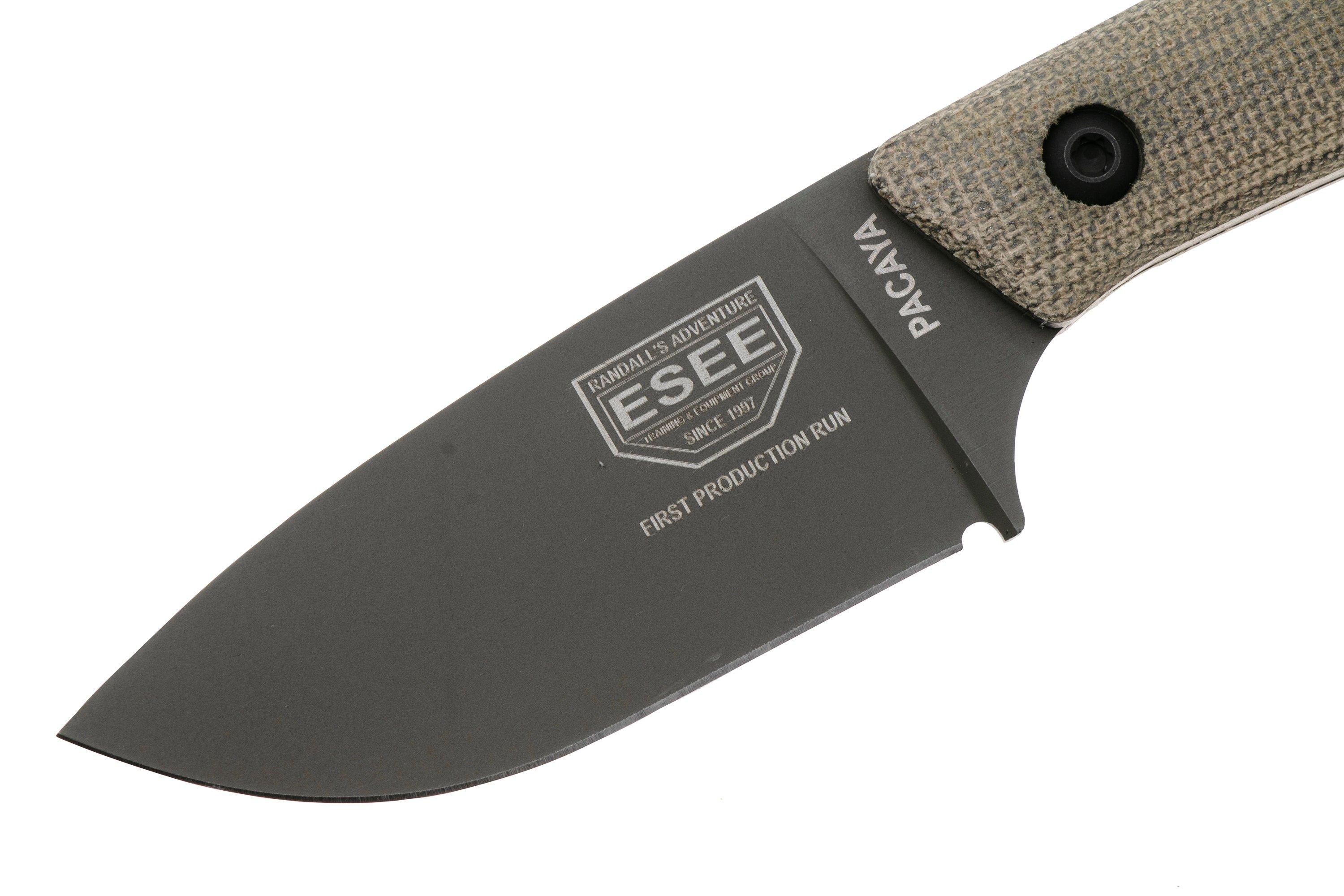 ESEE Pacaya ESEE-PACAYA3V-OD, OD Green Canvas Micarta, coltello fisso | Fare acquisti ...