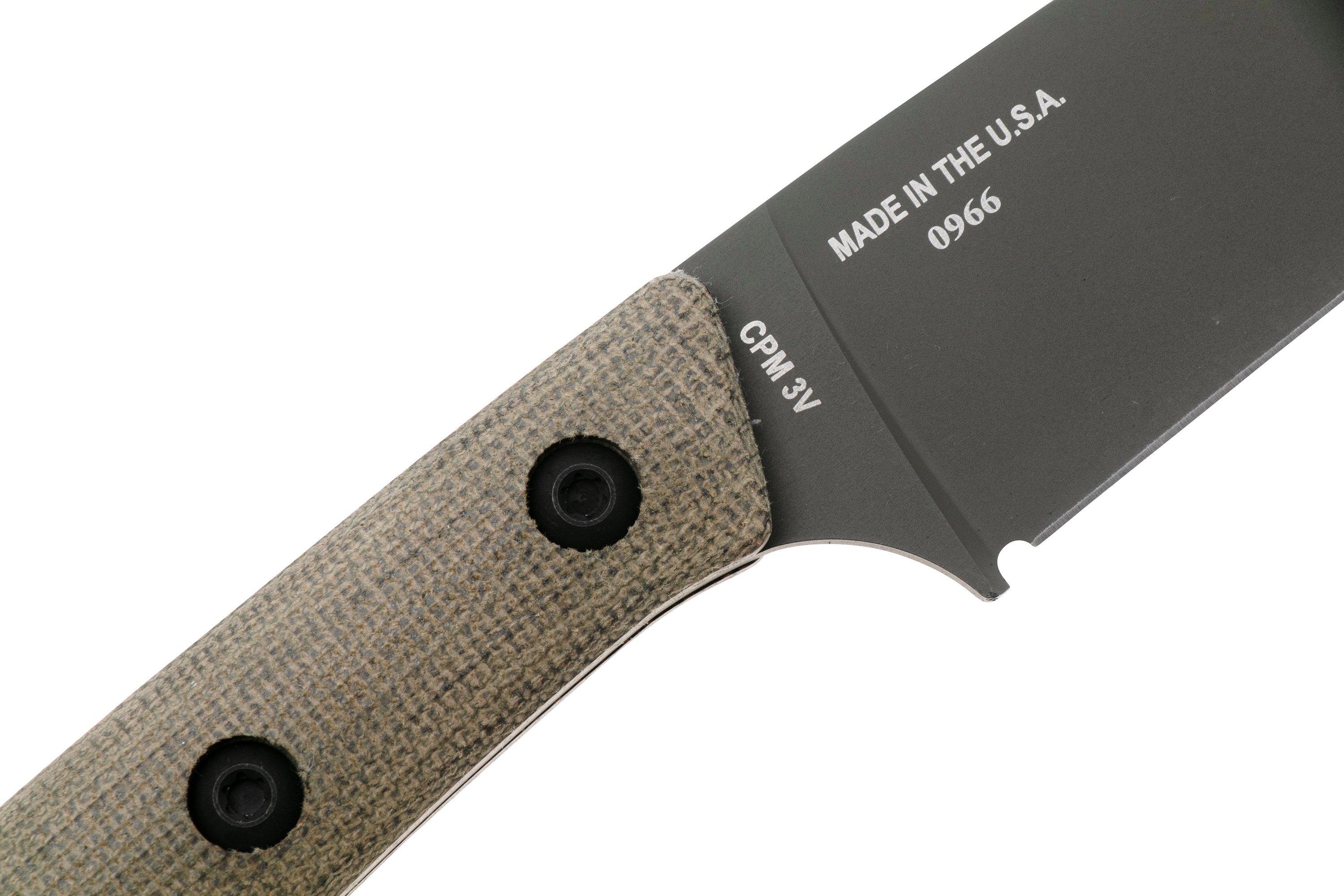 ESEE Pacaya ESEE-PACAYA3V-OD, OD Green Canvas Micarta, couteau fixe ...