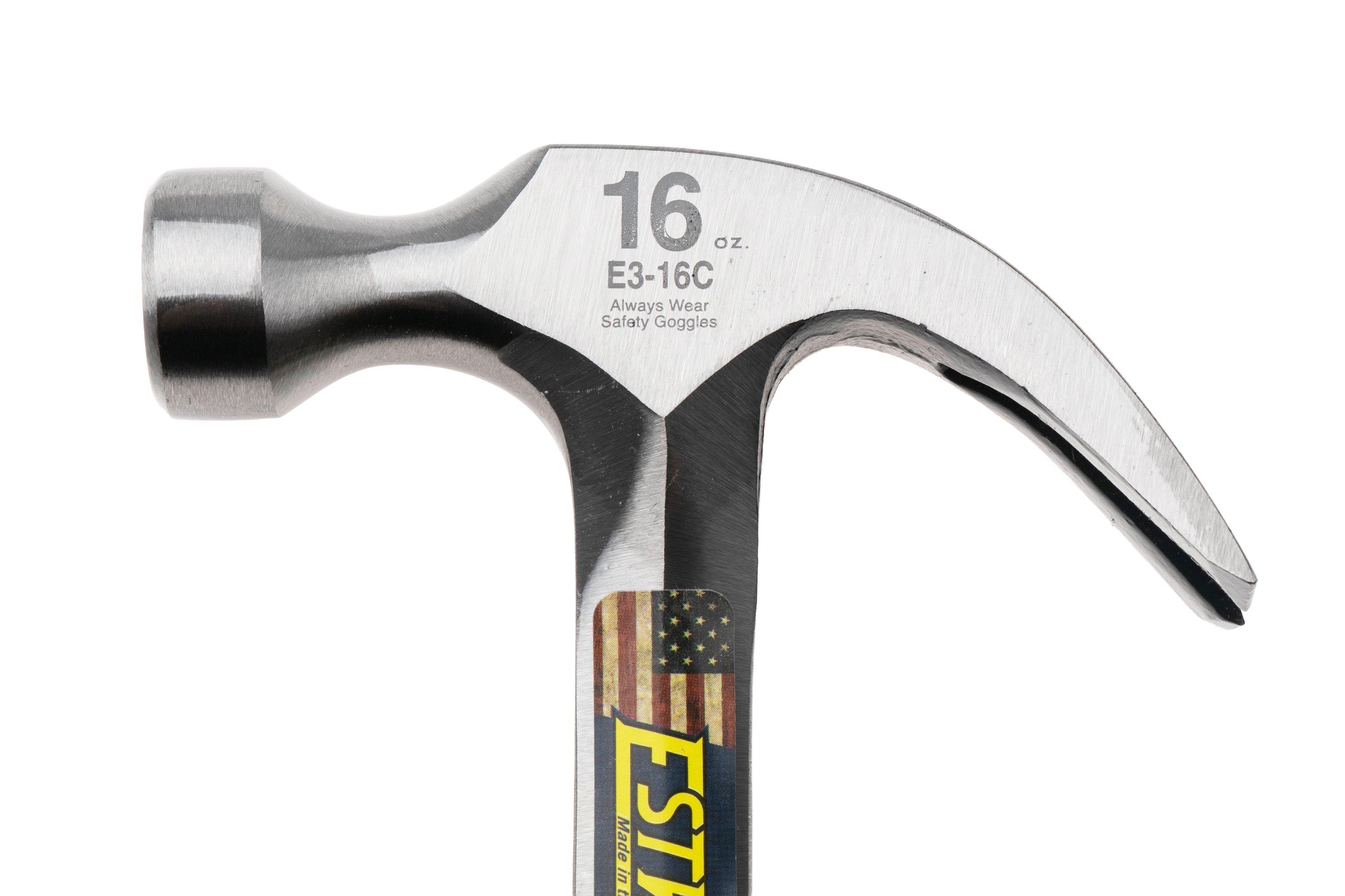 Estwing E3-16C Nail Hammer 02-40E3016C Shock Reduction Grip, claw ...