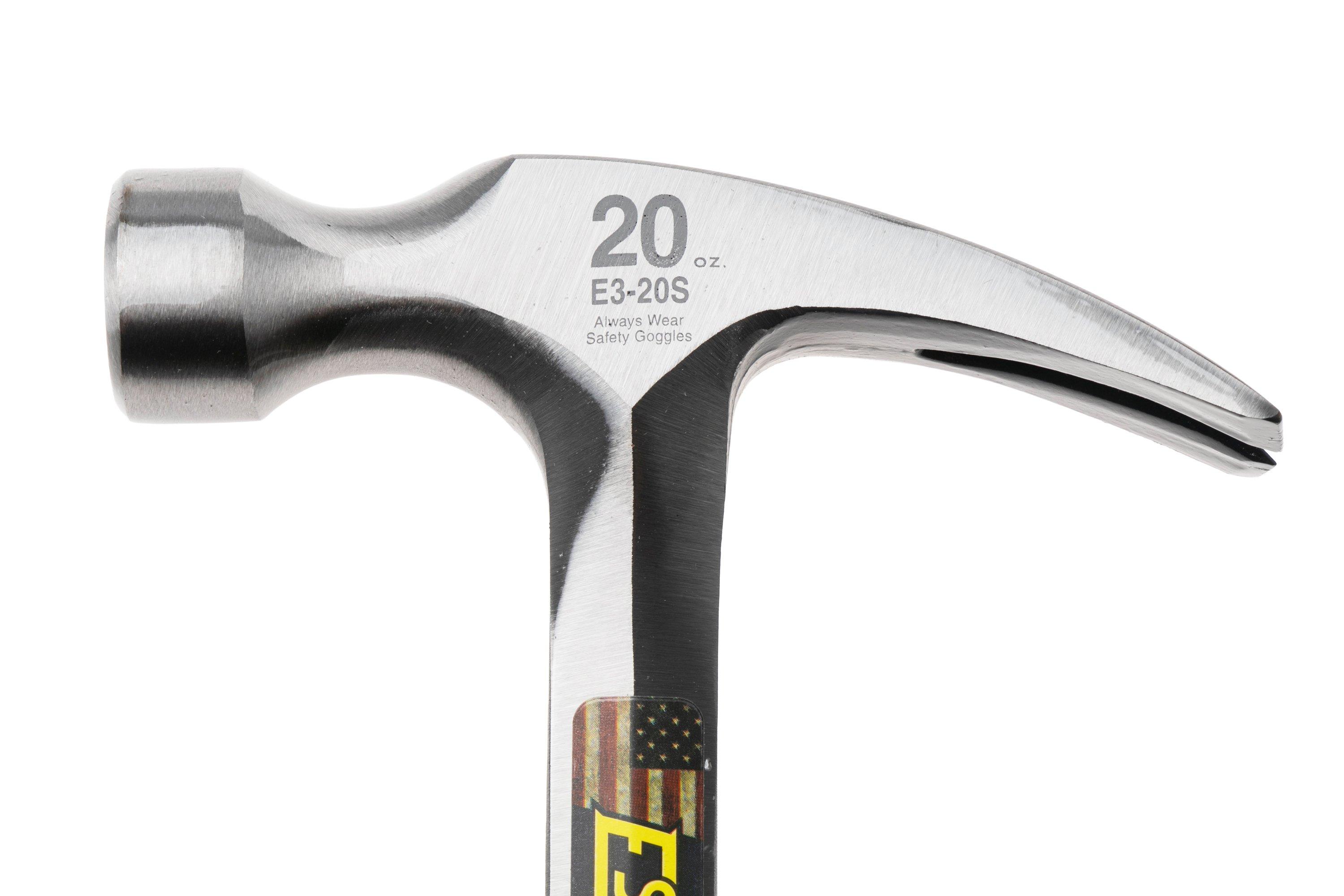 Estwing E3-20S Straight Claw Hammer 02-41E3020S Schock Reduction Grip ...