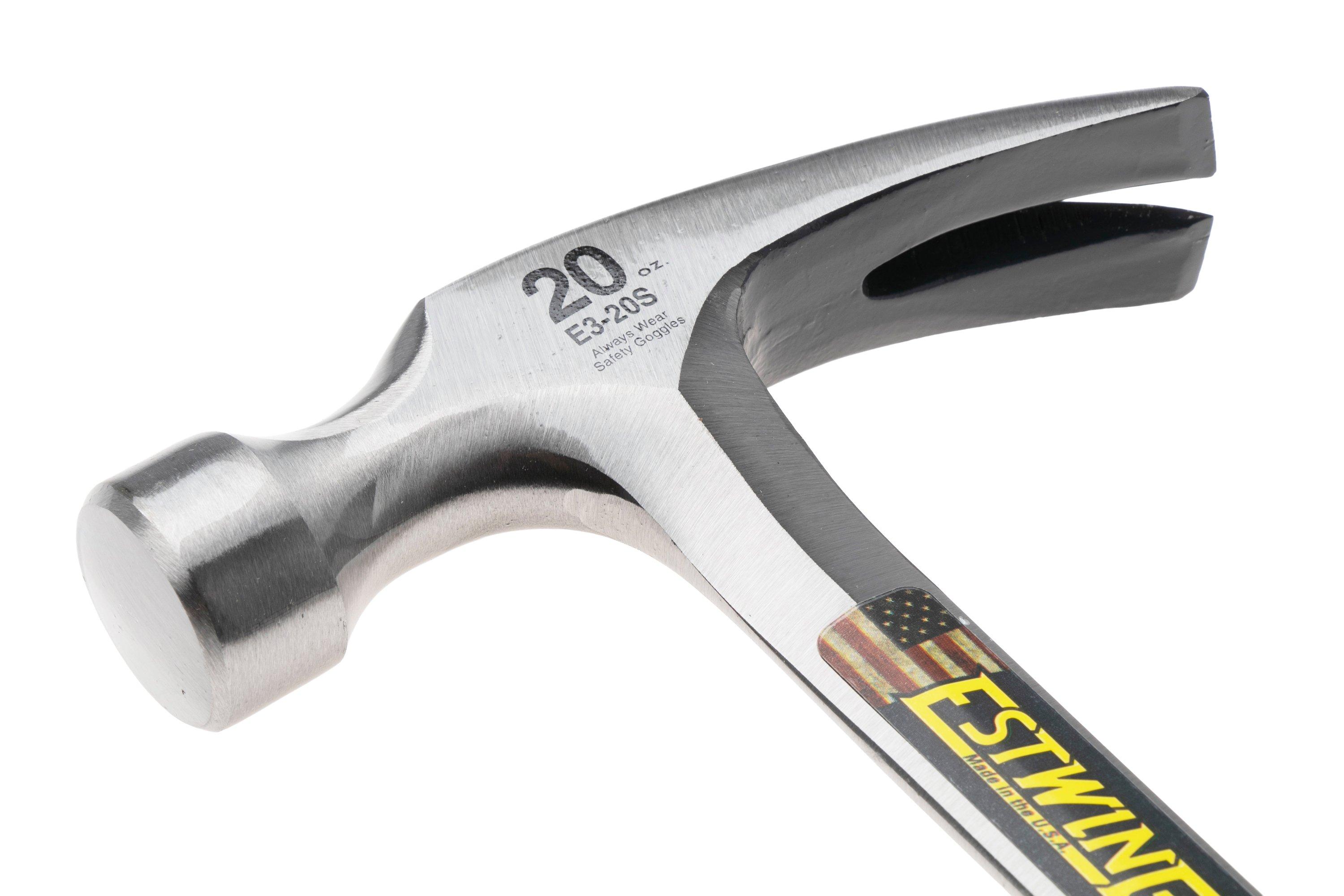 Estwing E3-20S Straight Claw Hammer 02-41E3020S Schock Reduction Grip ...