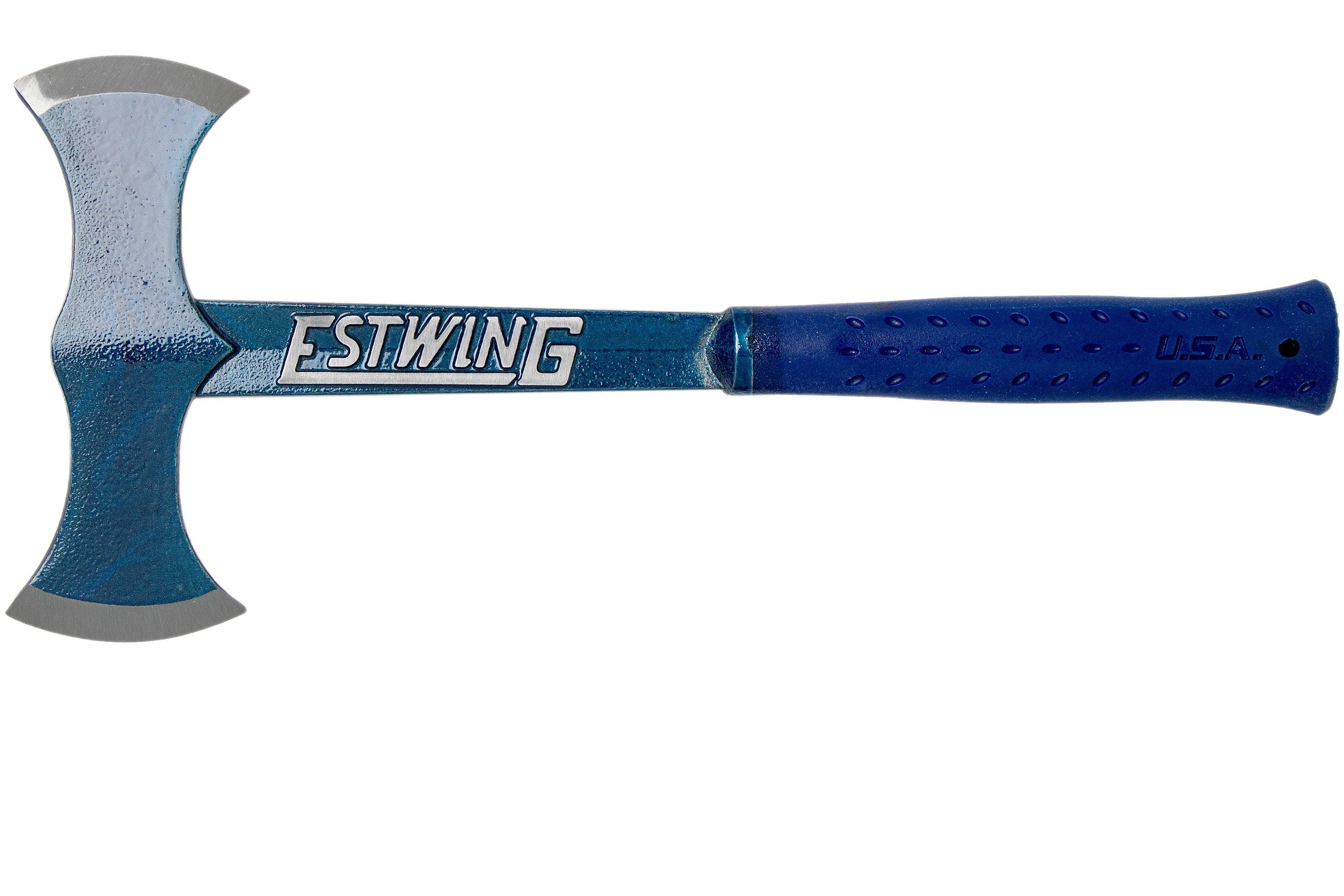 Estwing Black Eagle Double Bit throwing axe blue EWE6-DBA with nylon ...