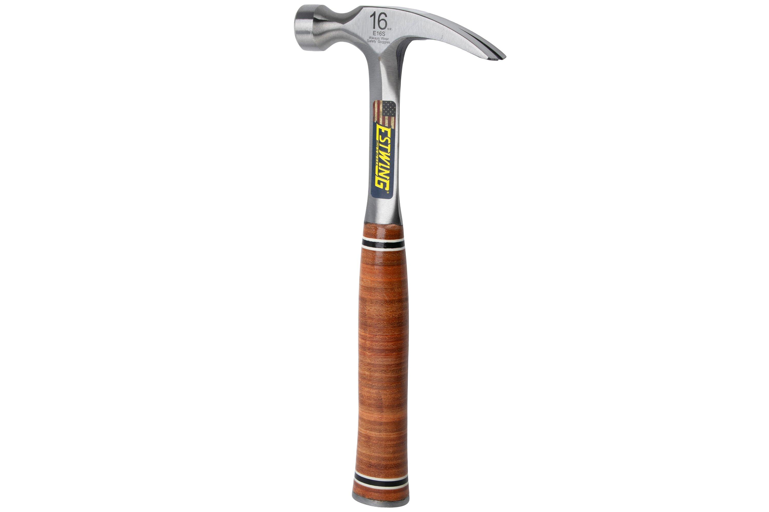 Estwing E16S Straight Claw Hammer EWEE16S Stacked Leather Grip ...
