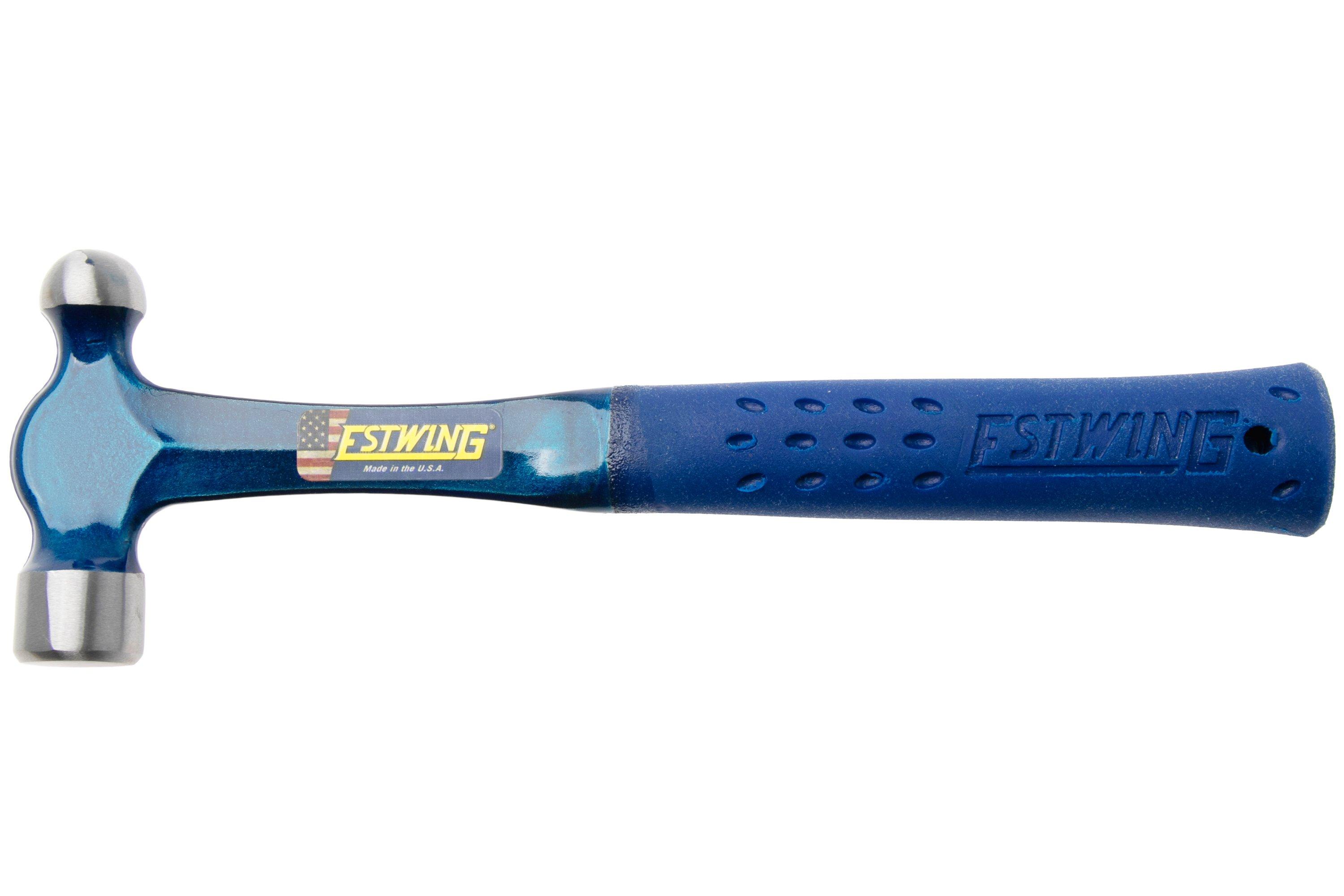 Estwing E3-12BP Ball Peen Hammer, Shock Reduction Grip, 340 gram ...