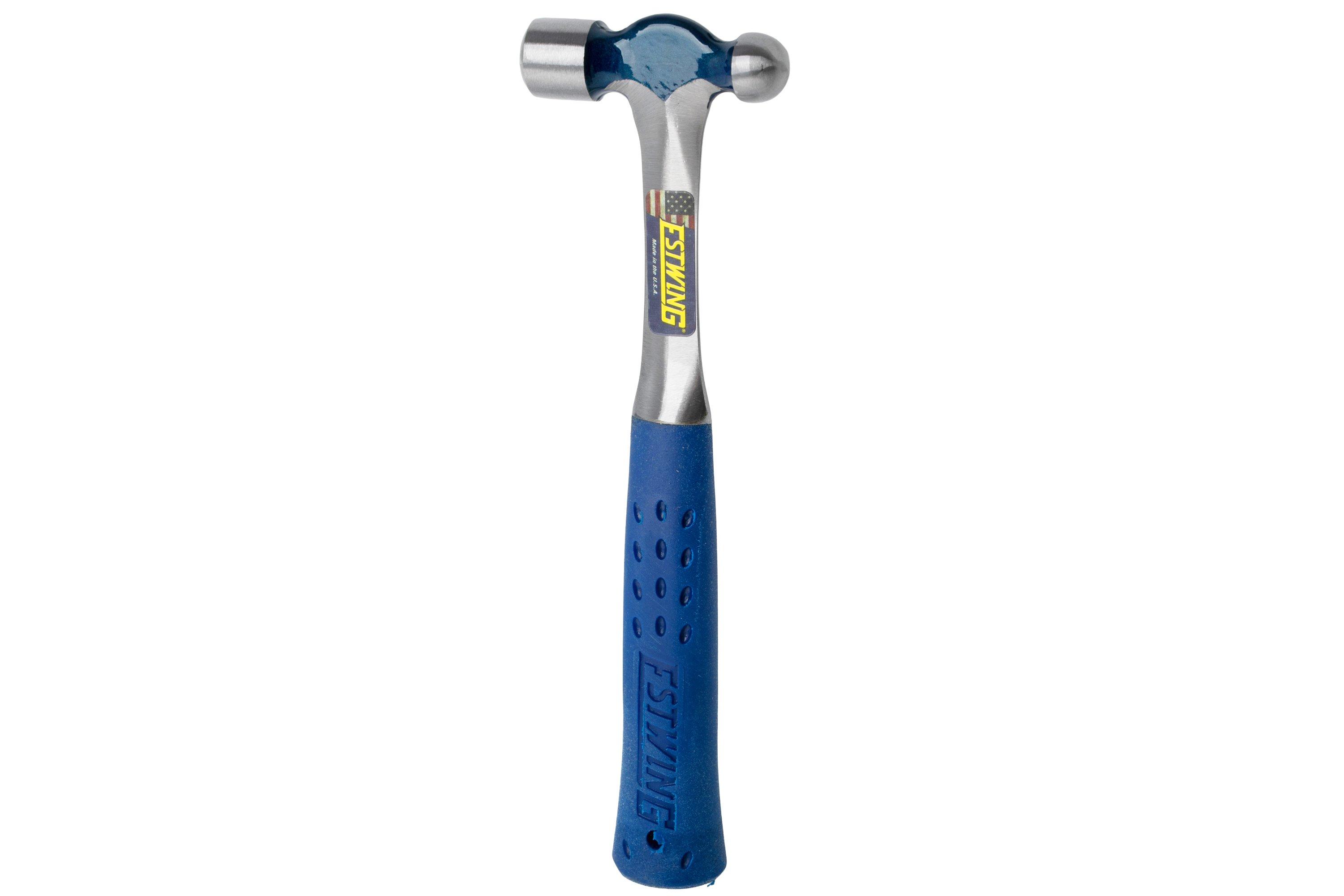 Estwing E3-8BP Ball Peen Hammer, Shock Reduction Grip, 225 gram ...