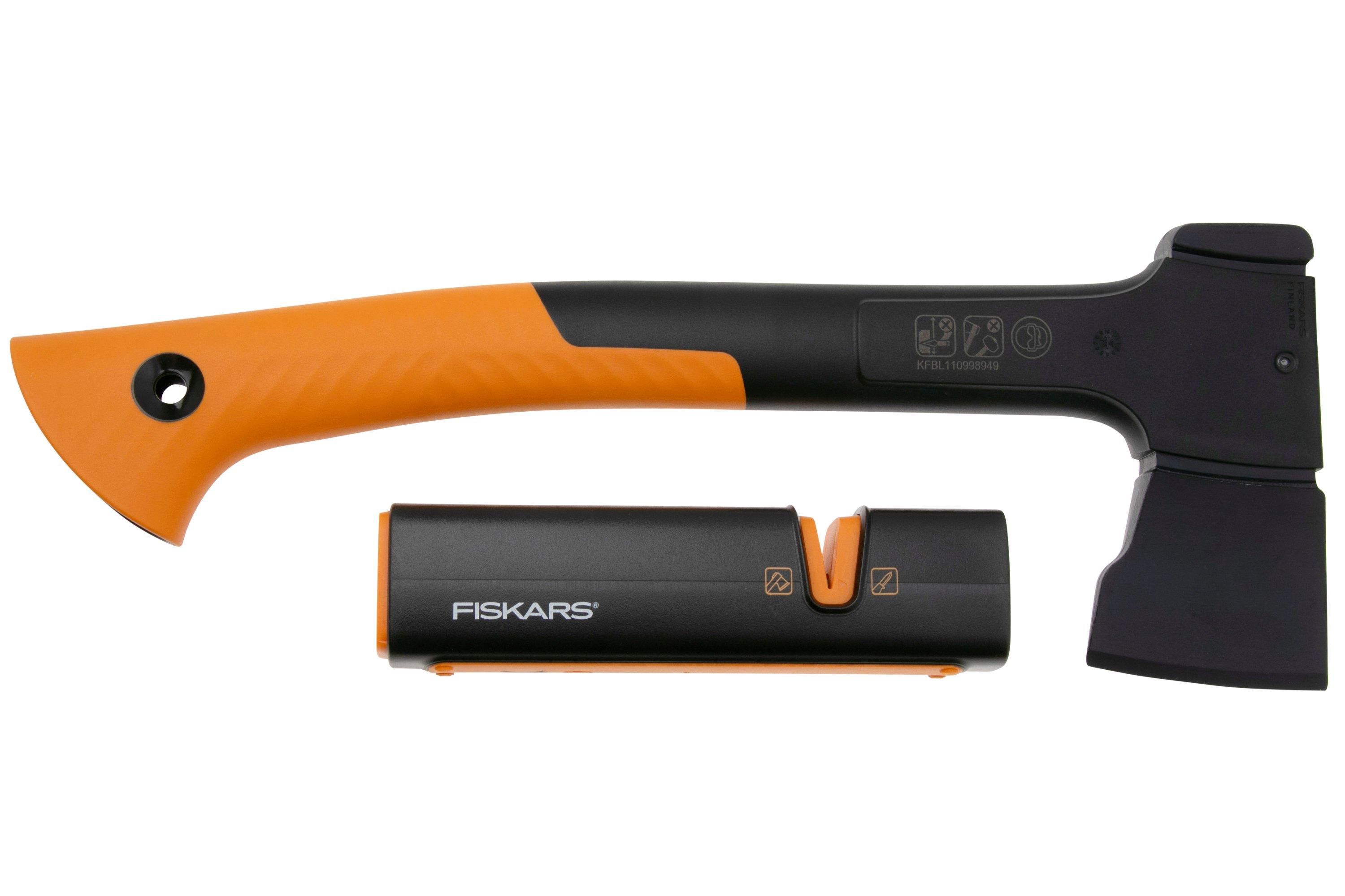 Fiskars X14 Universal Axe Set F1075432 hand axe + axe sharpener ...