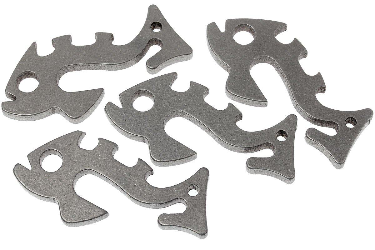 Fish Bone, 4-pcs Piranha's, Stainless Steel | Advantageously shopping ...