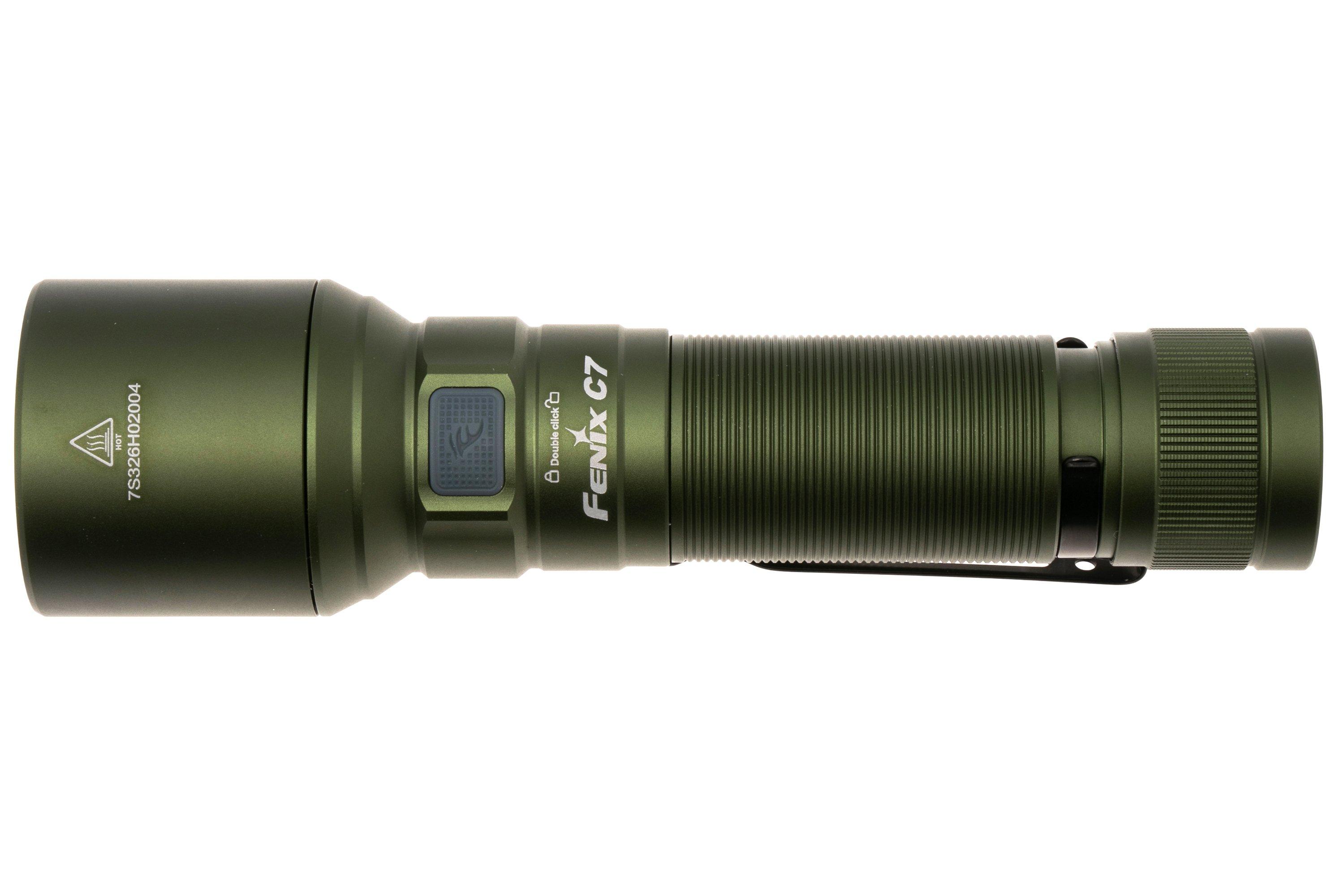 Fenix C7 rechargeable flashlight, 3000 lumens, green | Advantageously ...