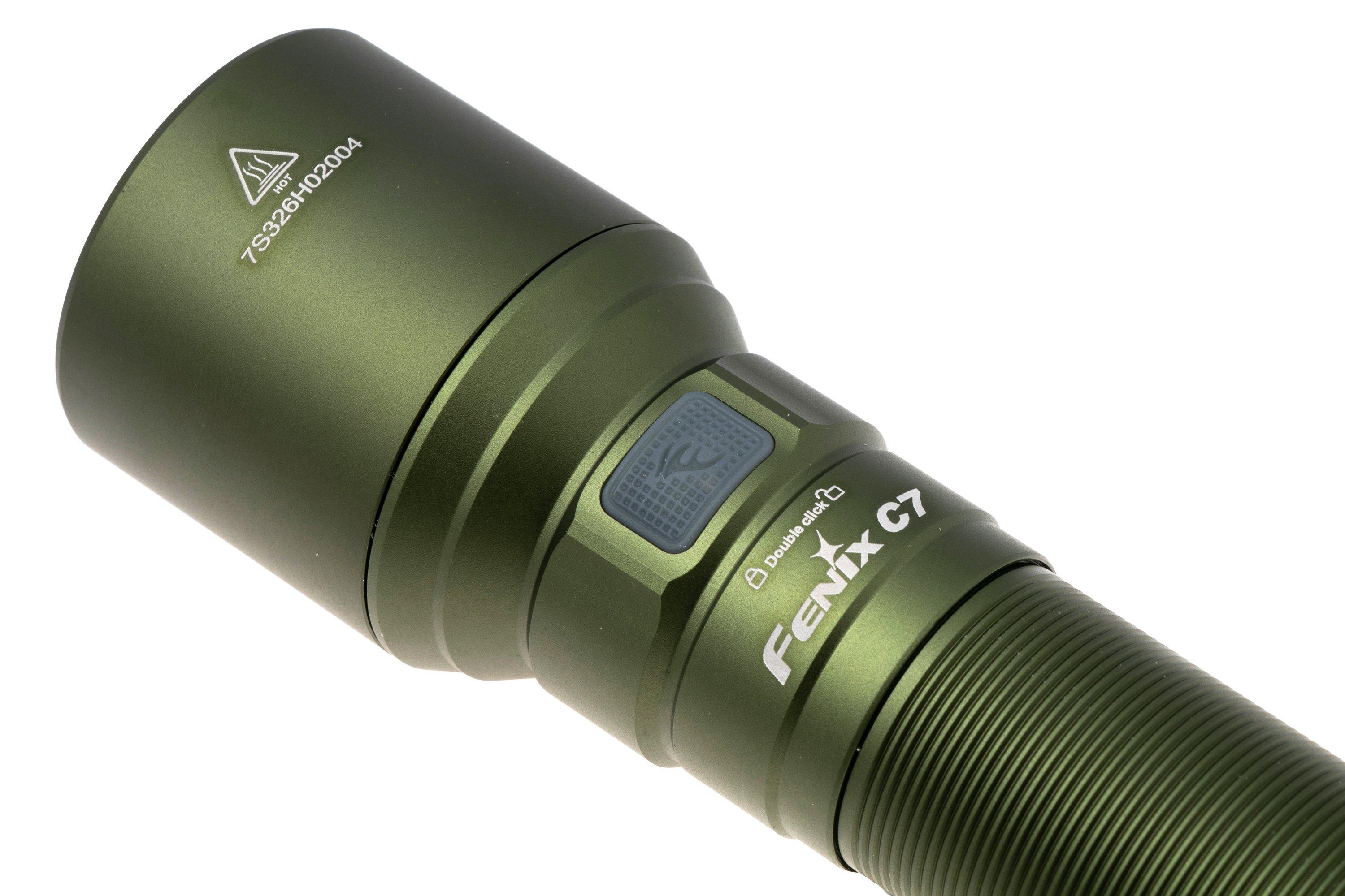 Fenix C7 oplaadbare zaklamp, 3000 lumen, groen | Voordelig kopen bij knivesandtools.be