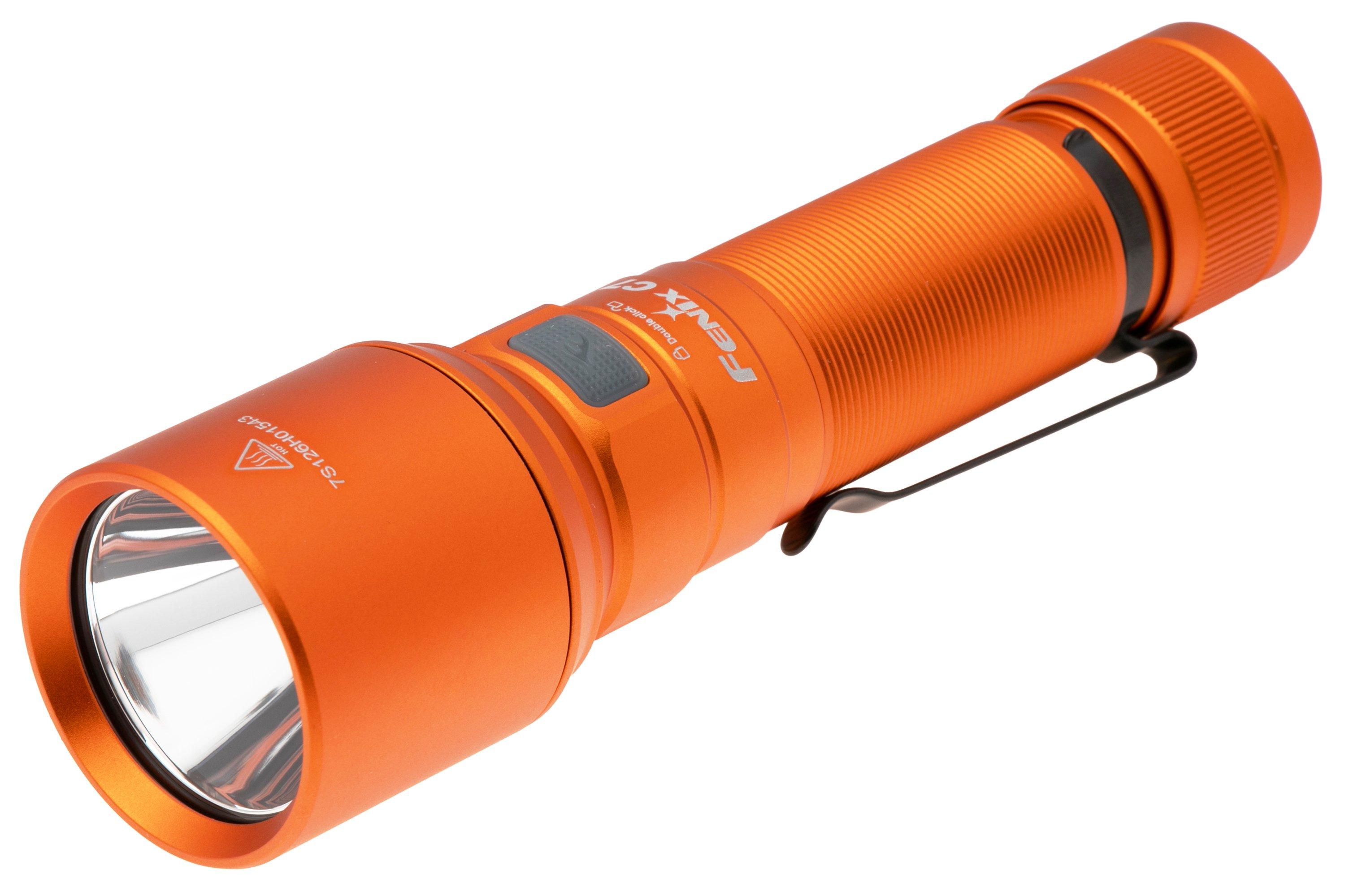 Fenix C7 rechargeable flashlight, 3000 lumens, orange | Advantageously ...
