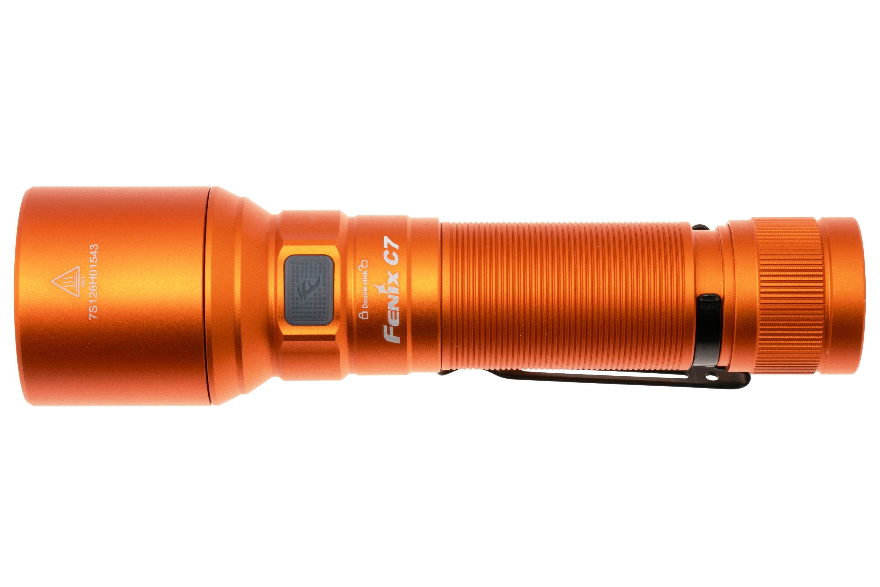 Fenix C7 rechargeable flashlight, 3000 lumens, orange | Advantageously ...