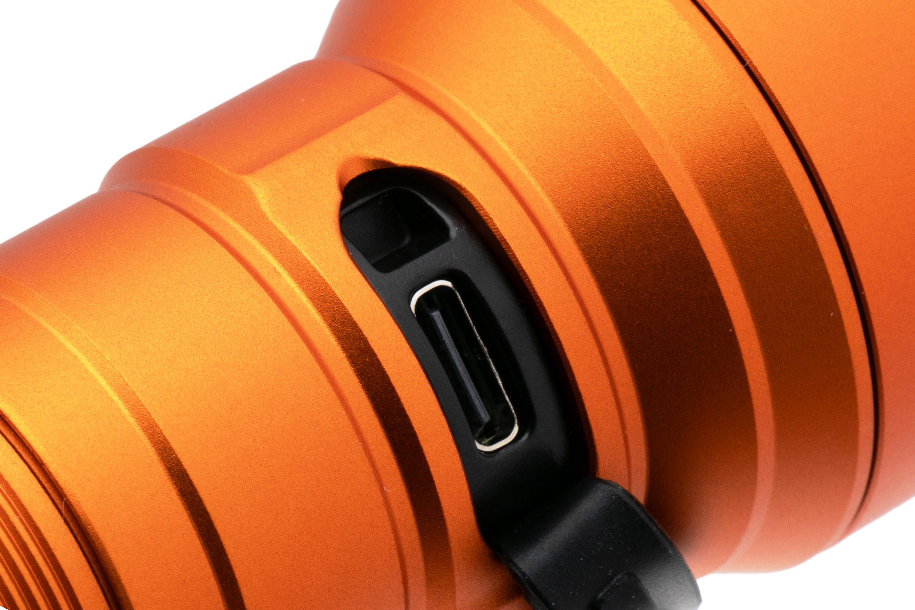 Fenix C7 rechargeable flashlight, 3000 lumens, orange | Advantageously ...