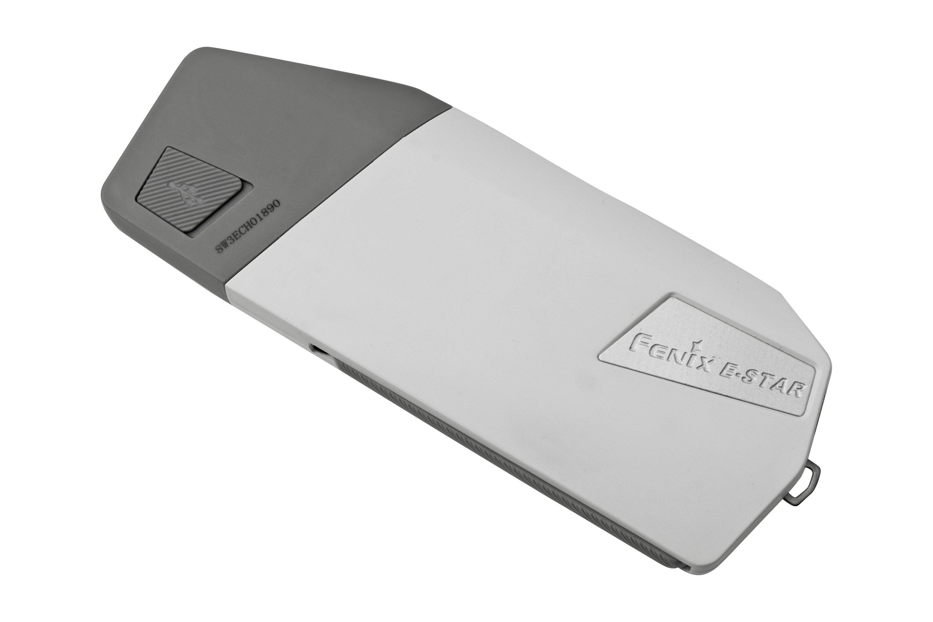 Fenix E STAR 100 lumen hand pressing flashlight