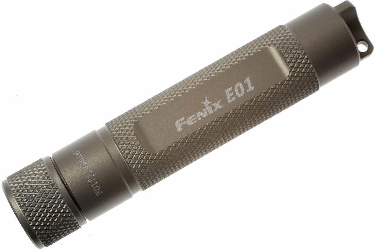 Fenix E01 LED torch, grey | Advantageously shopping at Knivesandtools.com