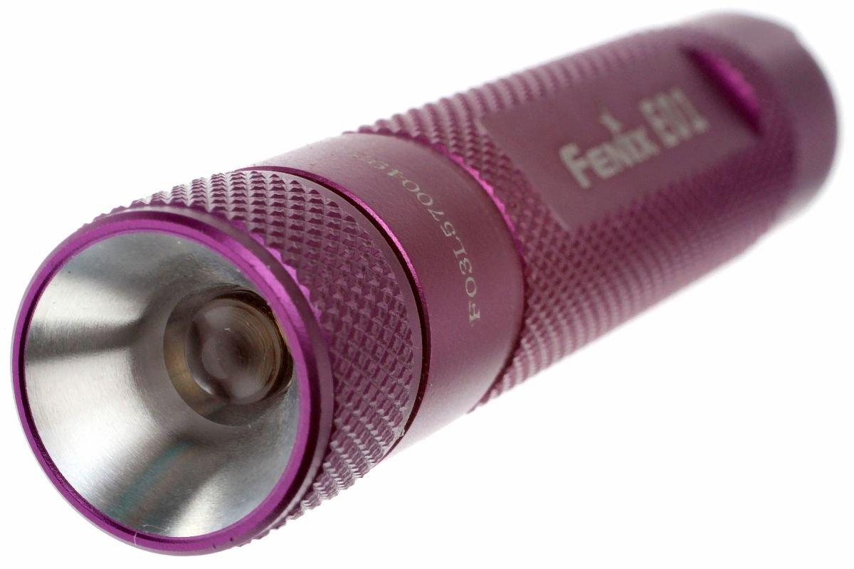 Fenix E01 LED torch, purple | Advantageously shopping at Knivesandtools.com
