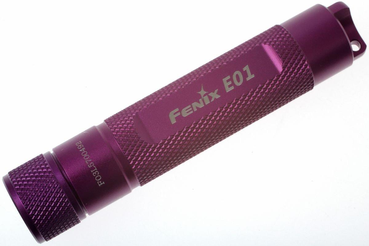 Fenix E01 LED torch, purple | Advantageously shopping at Knivesandtools.com