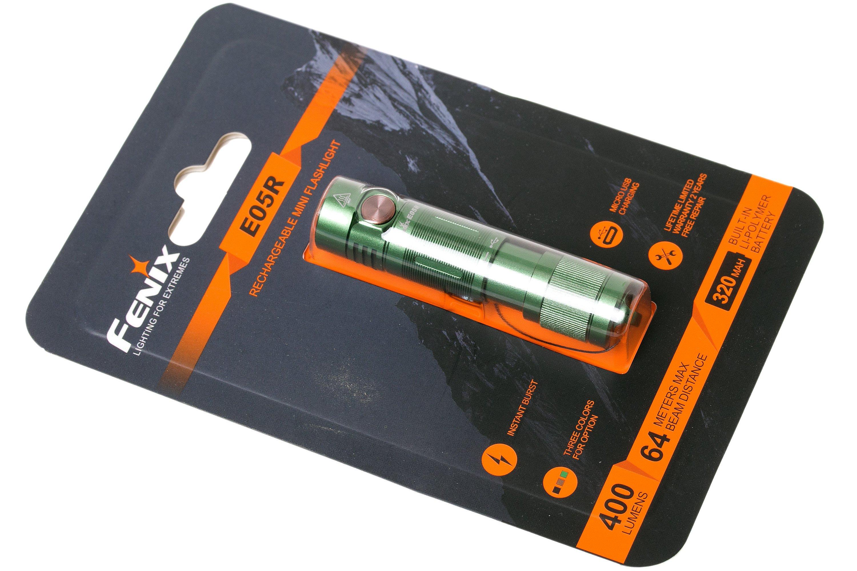 Fenix E05R rechargeable keychain flashlight, green | Compras con ...