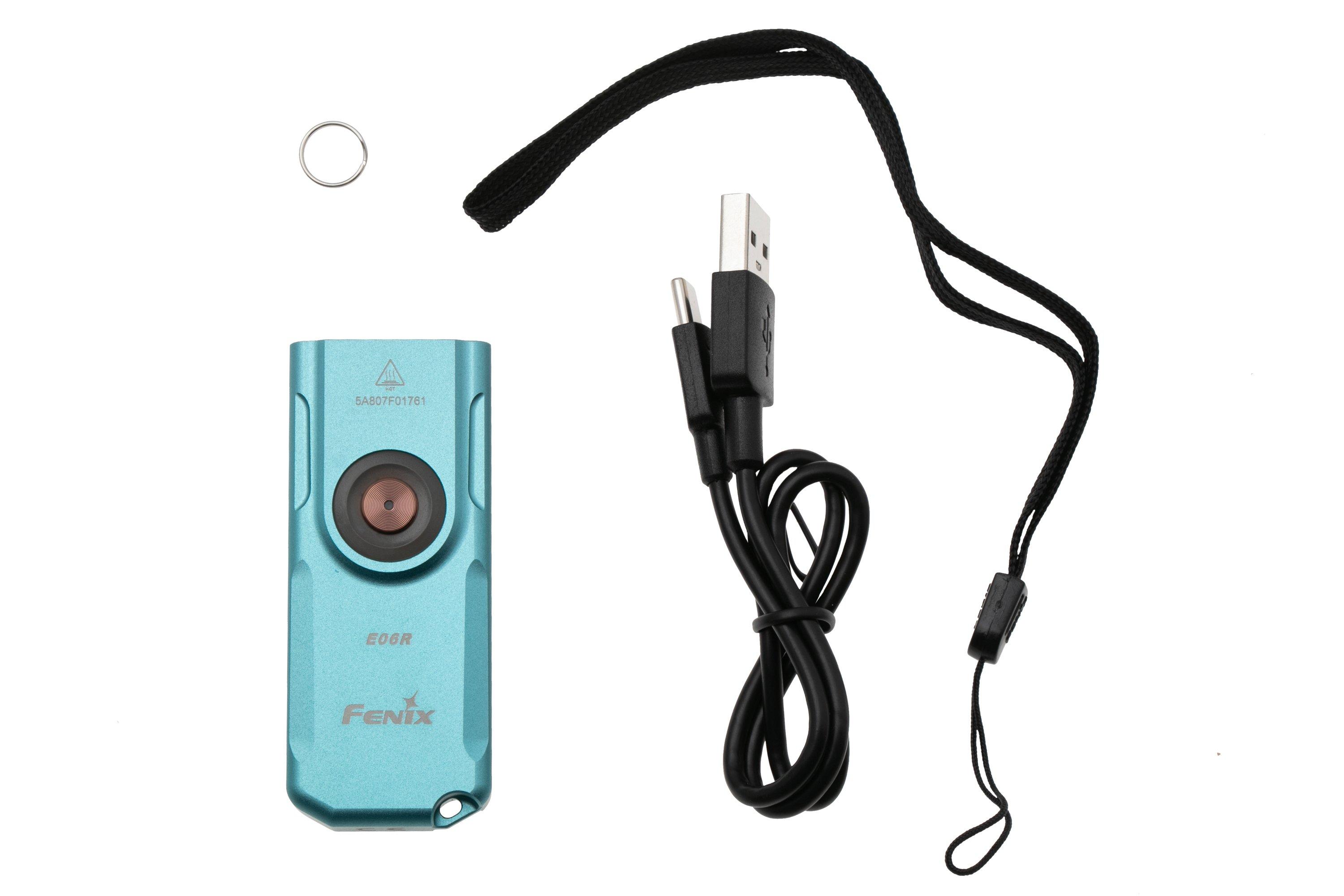 Fenix E06R Turquoise keychain flashlight, 700 lumens | Advantageously ...