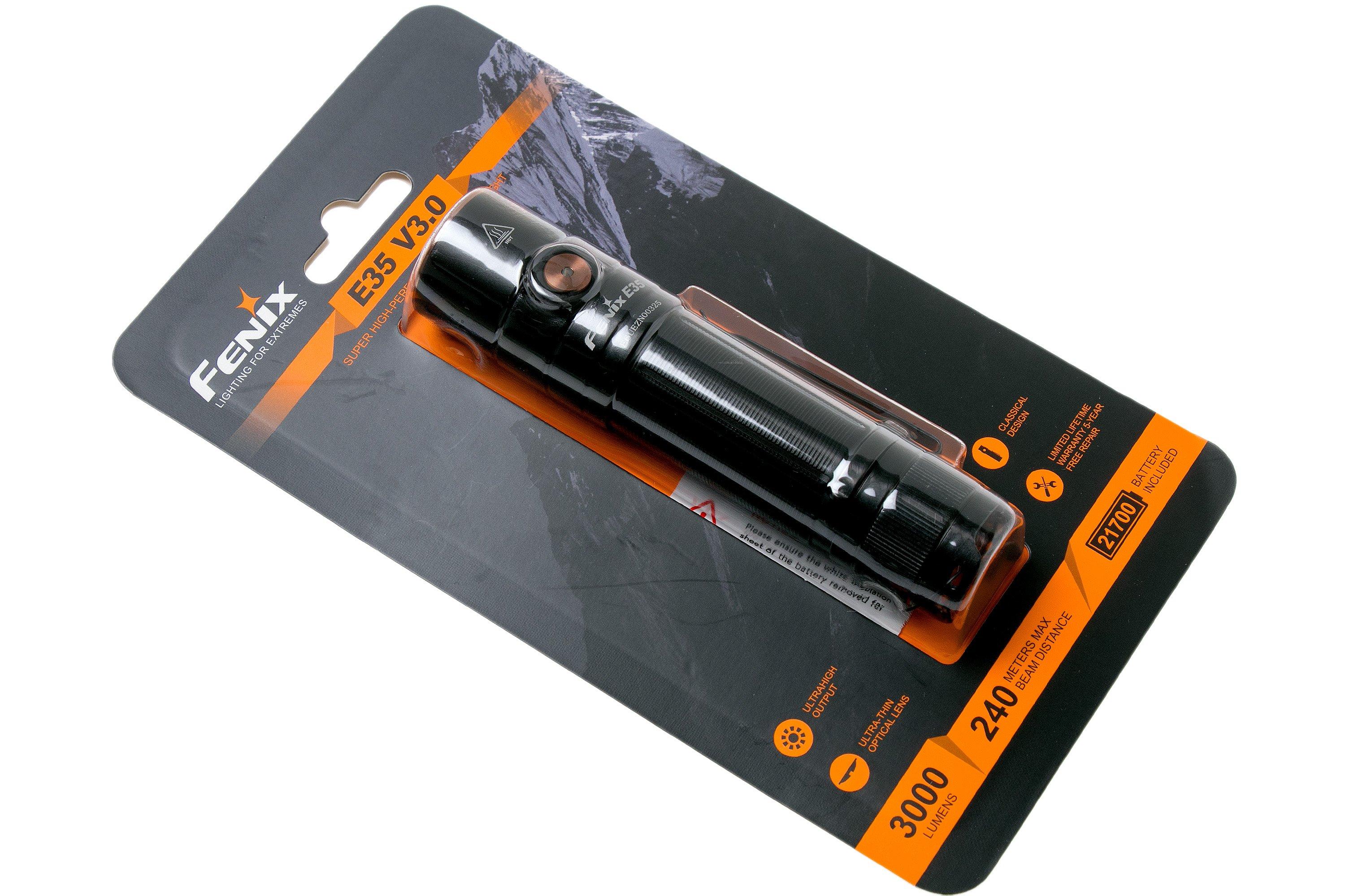 Fenix E35 V3.0 EDC flashlight, 3000 lumens | Advantageously shopping at Knivesandtools.com