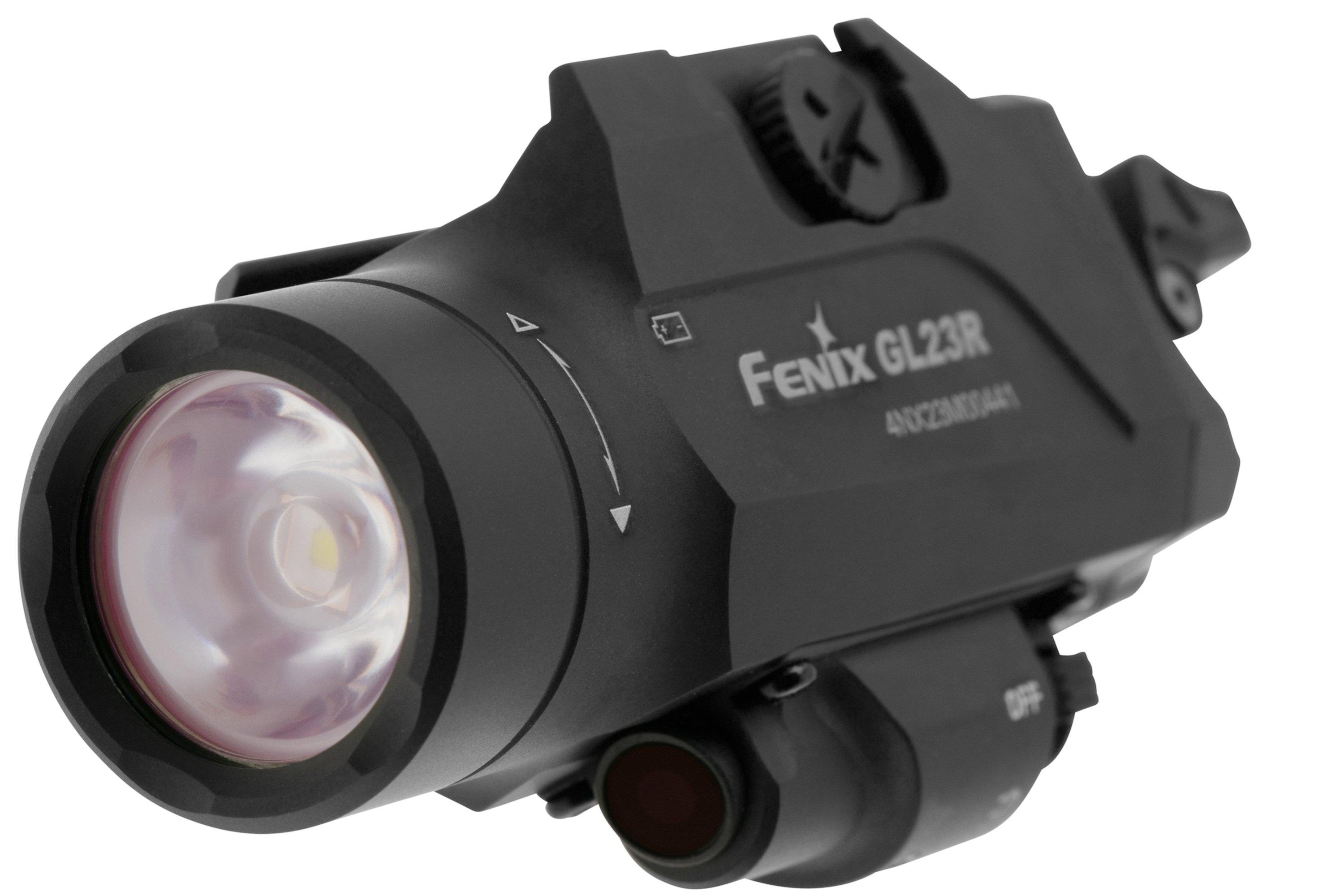 Fenix GL23R Tactical Light, oplaadbare tactische lamp met laser, 1200 ...