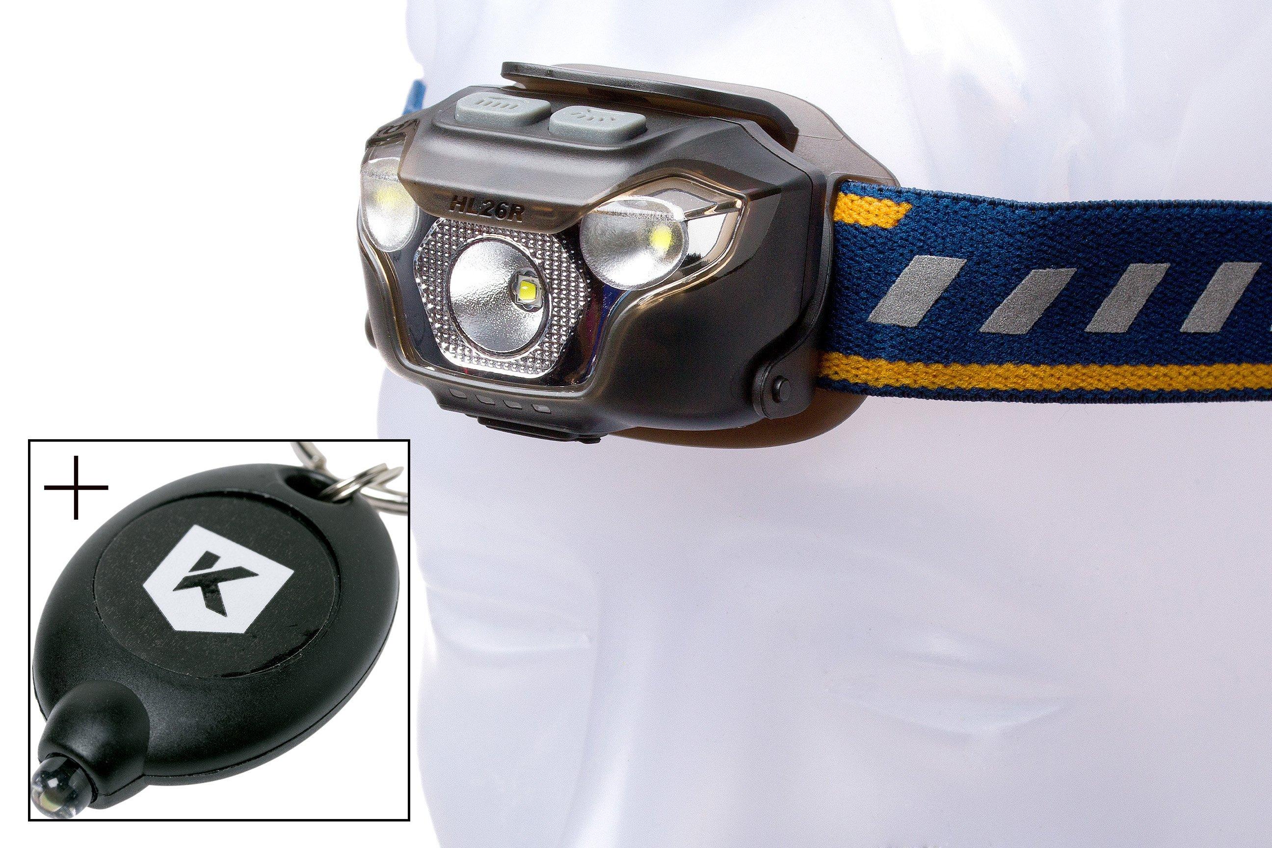 Fenix HL26R black, rechargeable LED head torch for running ...