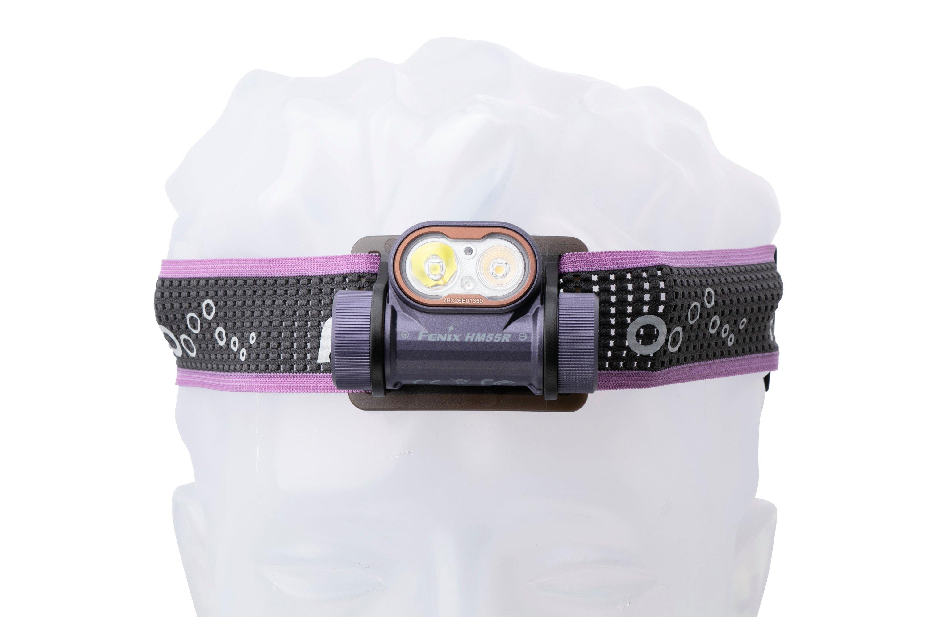 Fenix HM55R rechargeable head torch, 1200 lumens, Dark Purple ...