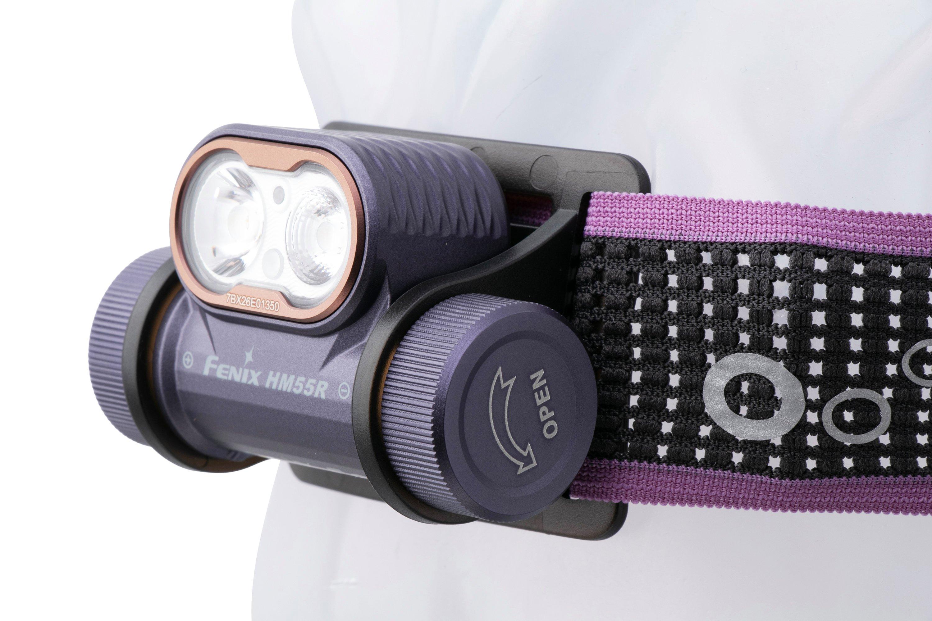 Fenix HM55R rechargeable head torch, 1200 lumens, Dark Purple ...