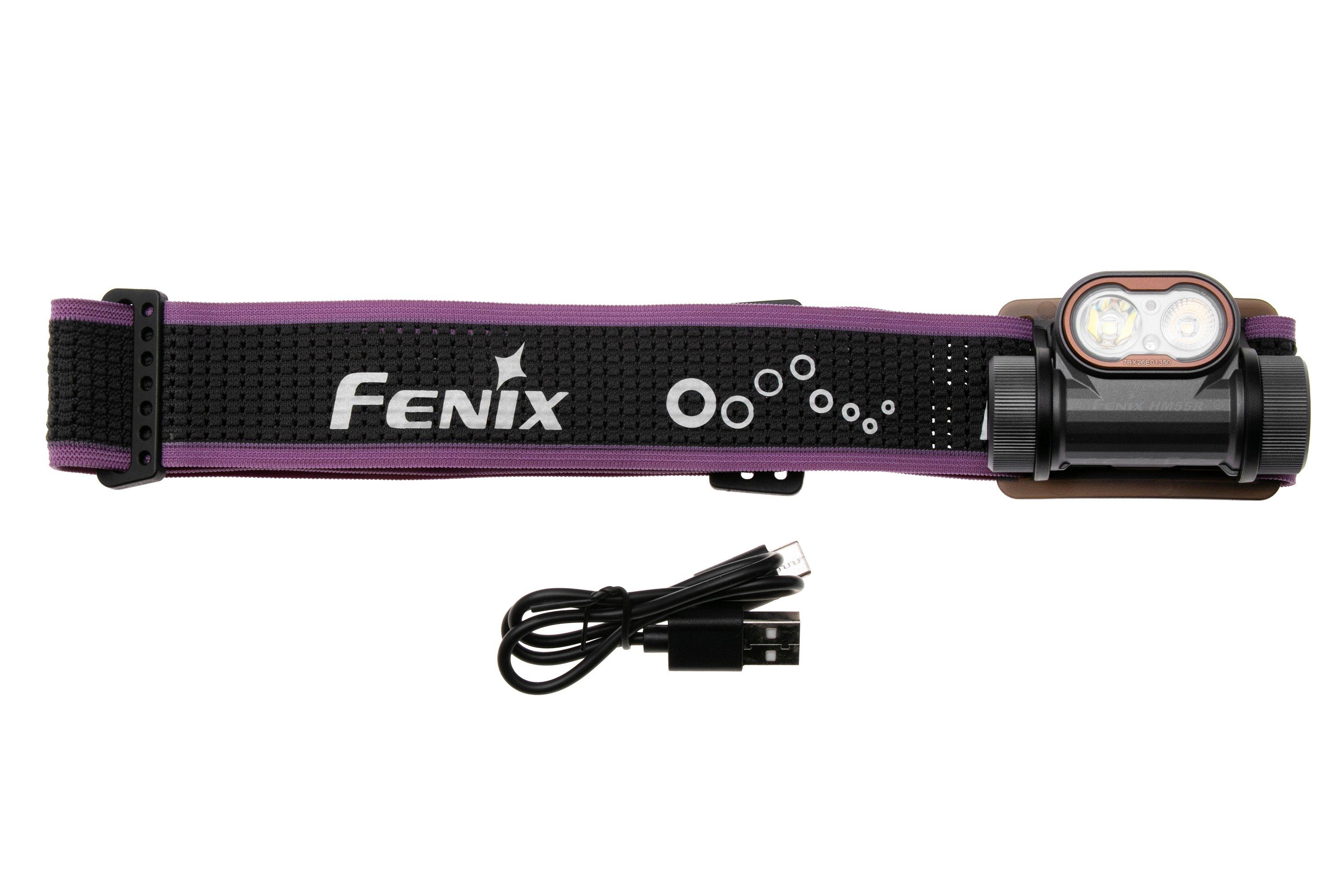 Fenix HM55R rechargeable head torch, 1200 lumens, Dark Purple ...